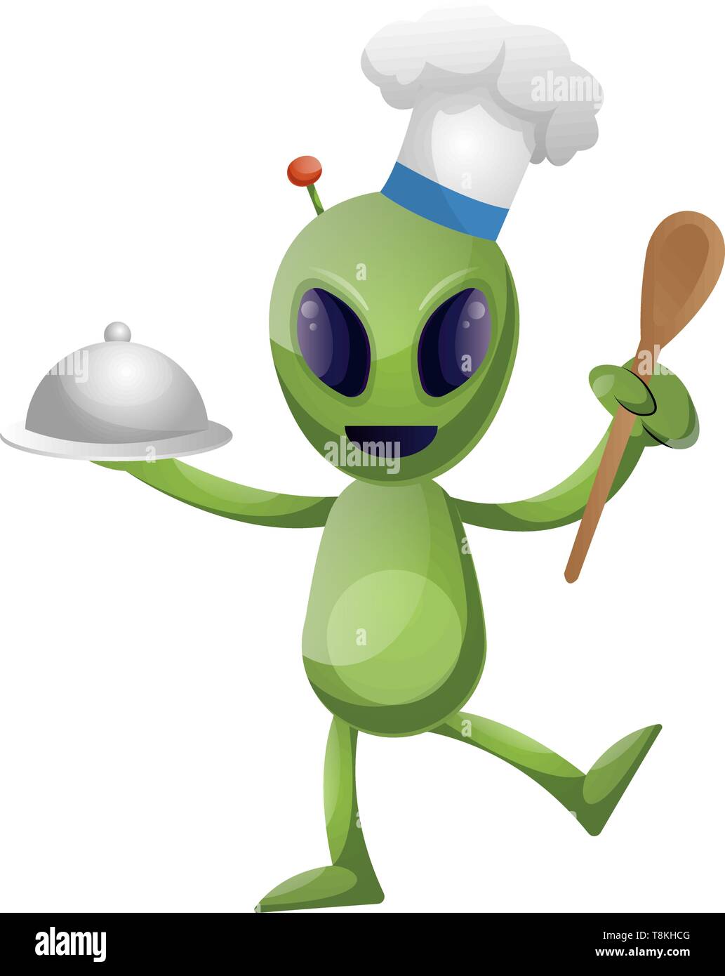 Alien chef, illustration, vector on white background Stock Vector Image ...