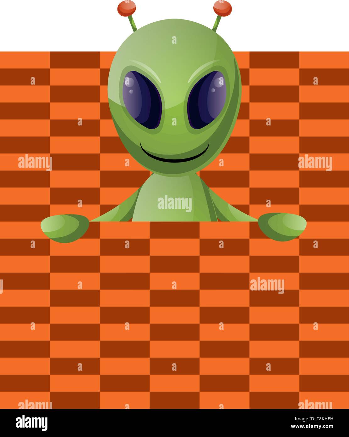 Alien in box, illustration, vector on white background Stock Vector ...