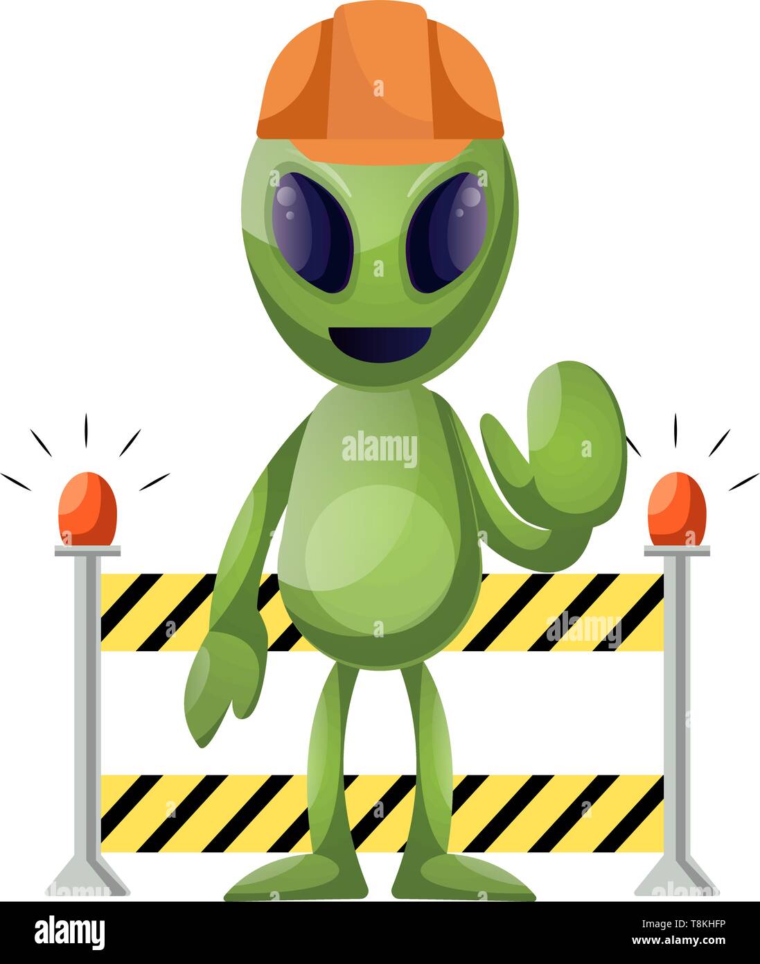 Danger alien, illustration, vector on white background Stock Vector ...