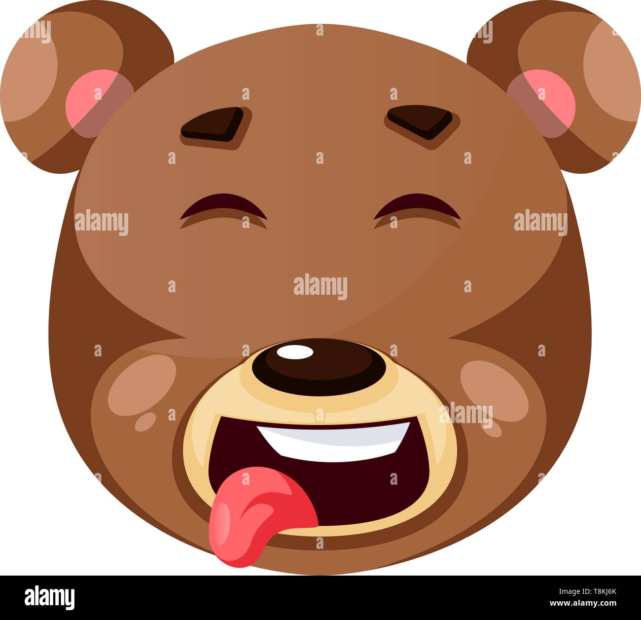 Bear is feeling funny, illustration, vector on white background Stock ...
