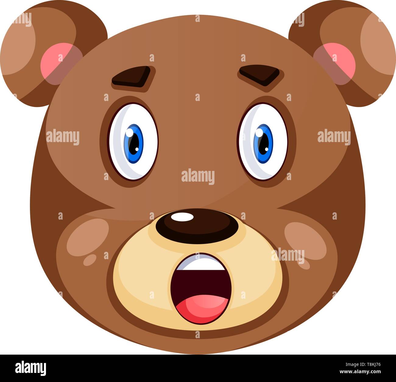 Brown bear with mouth open Stock Vector Images - Alamy