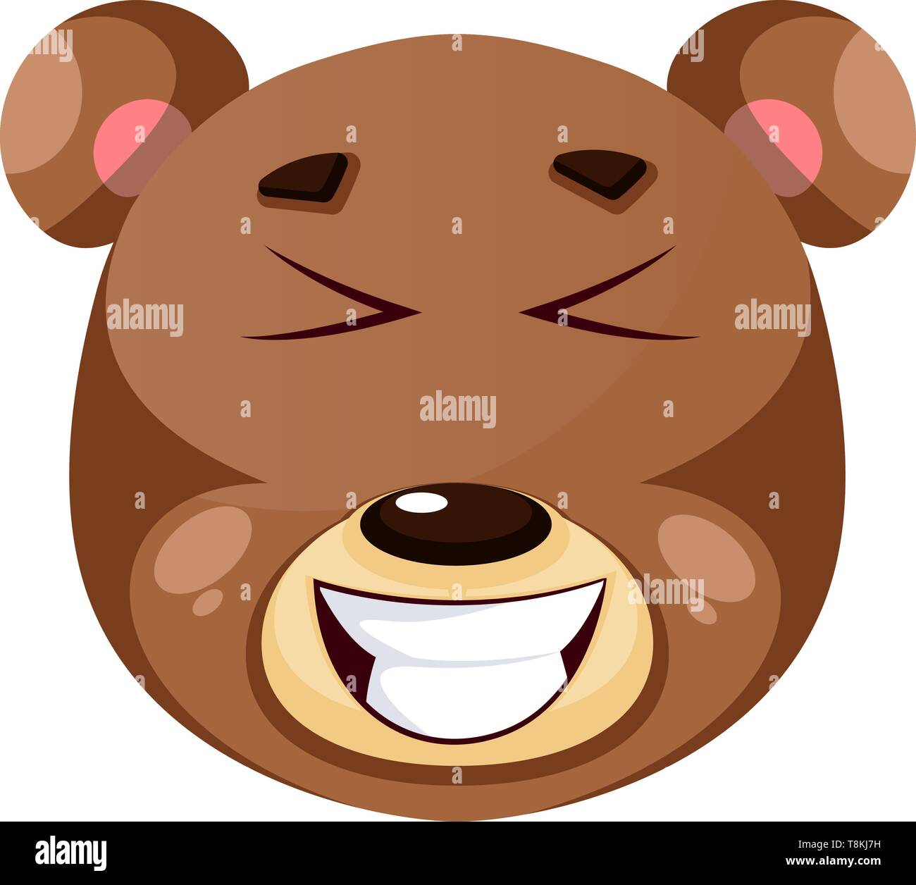 Bear is feeling joyful, illustration, vector on white background Stock ...