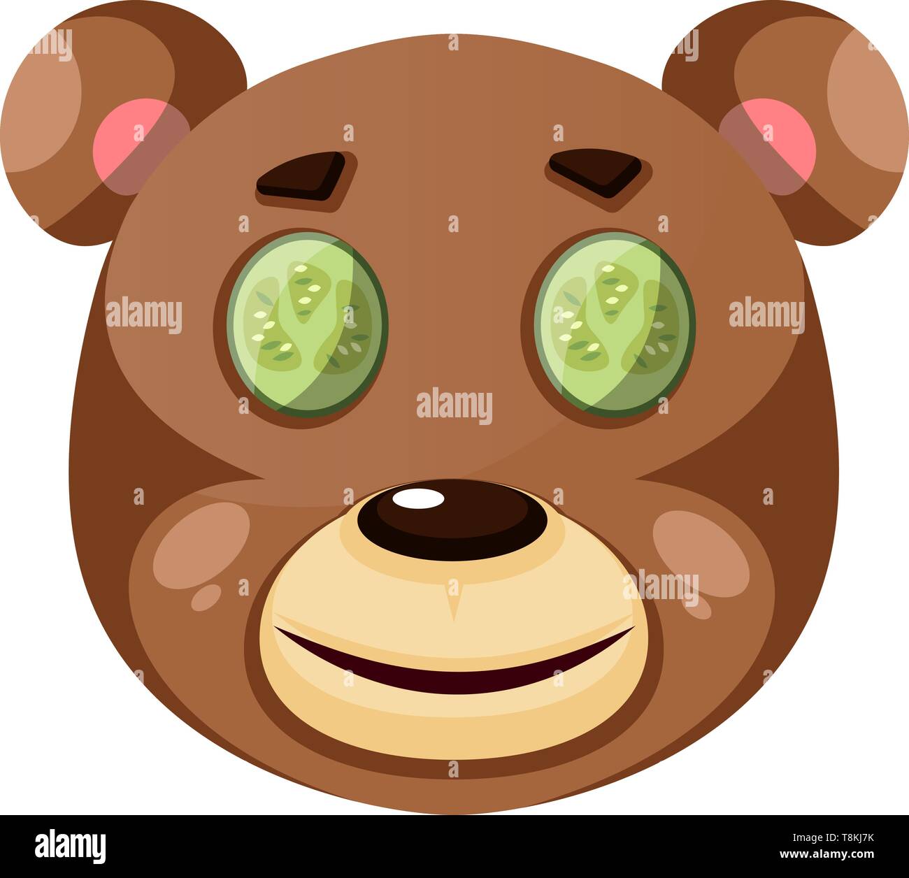 Bear is feeling relaxed, illustration, vector on white background Stock ...