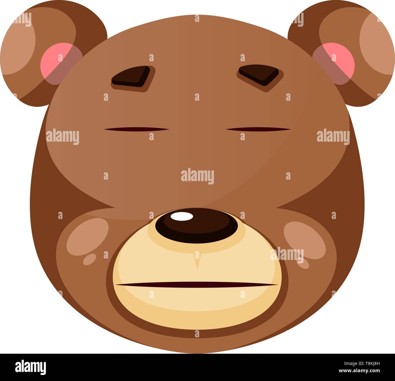 Bear is feeling disappointed, illustration, vector on white background ...