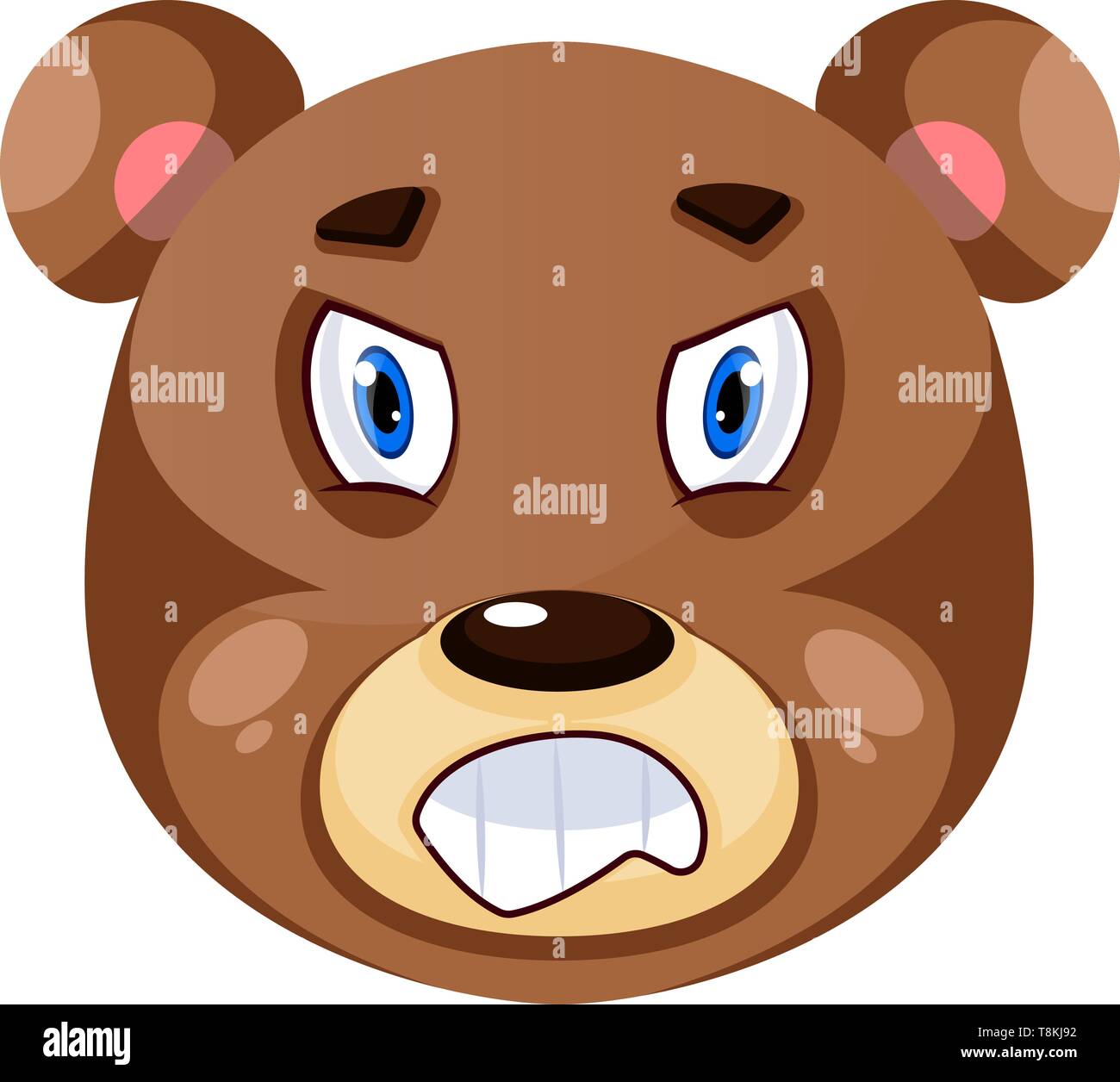 Bear is feeling mad, illustration, vector on white background Stock ...
