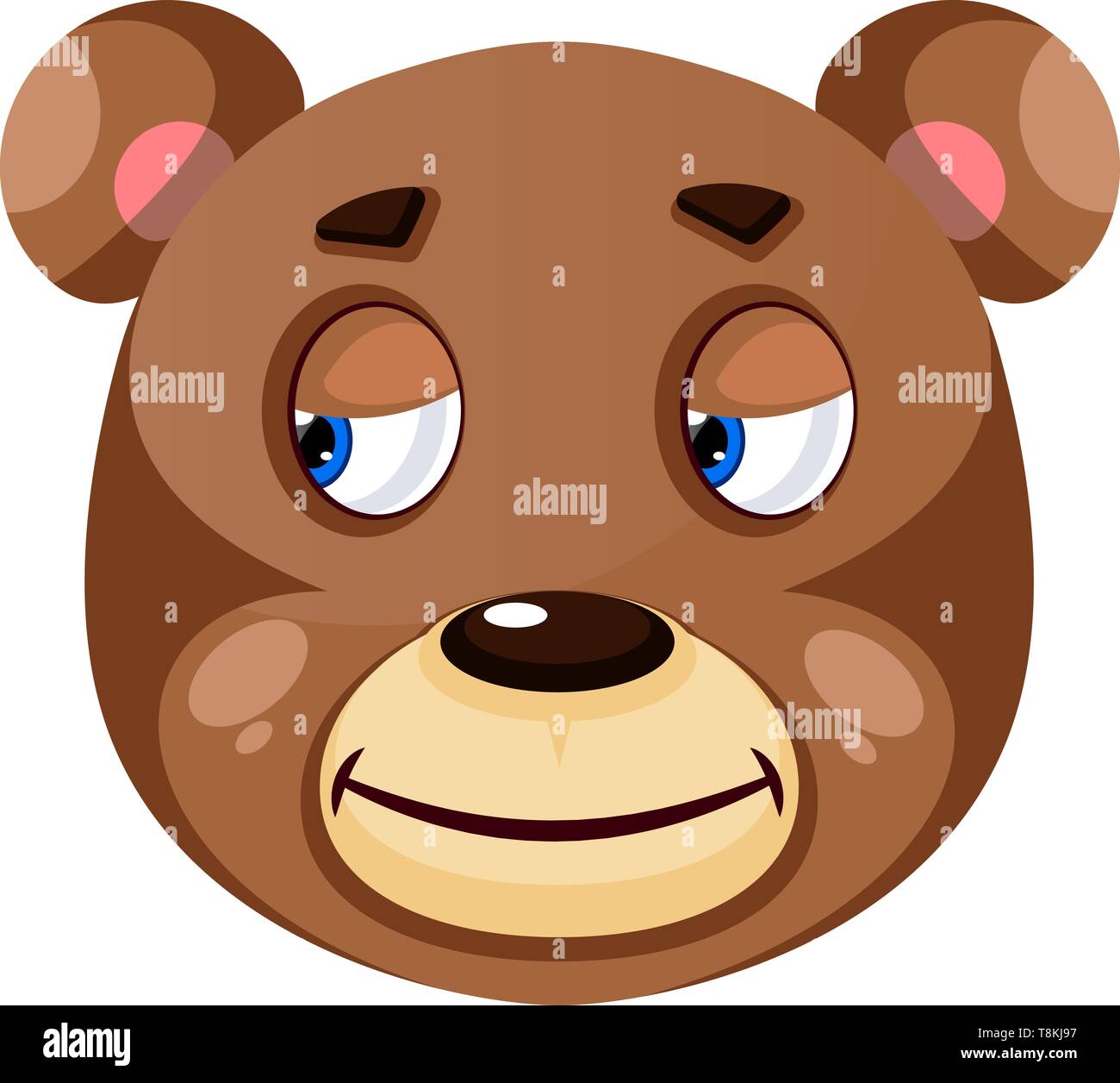Bear is feeling relief, illustration, vector on white background Stock ...
