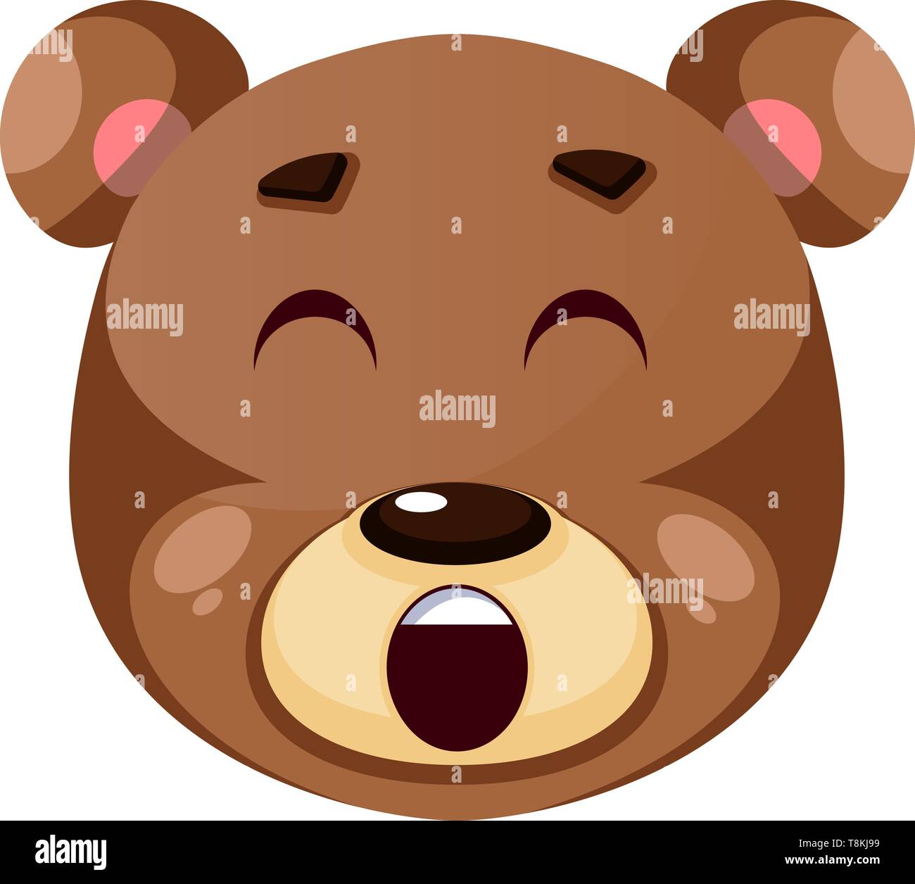 Bear is yelling, illustration, vector on white background Stock Vector ...