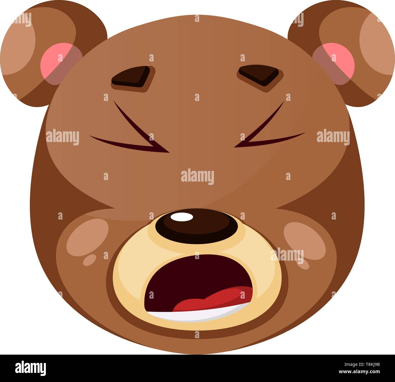 Bear is feeling fed up, illustration, vector on white background Stock ...