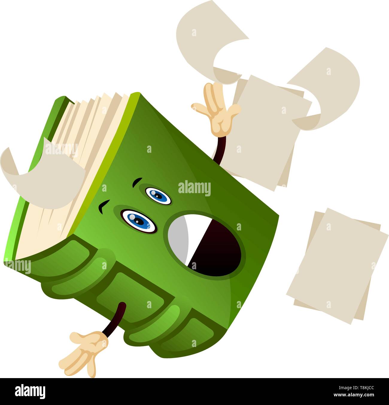 Green Book Slipped Illustration Vector On White Background Stock Vector Image And Art Alamy