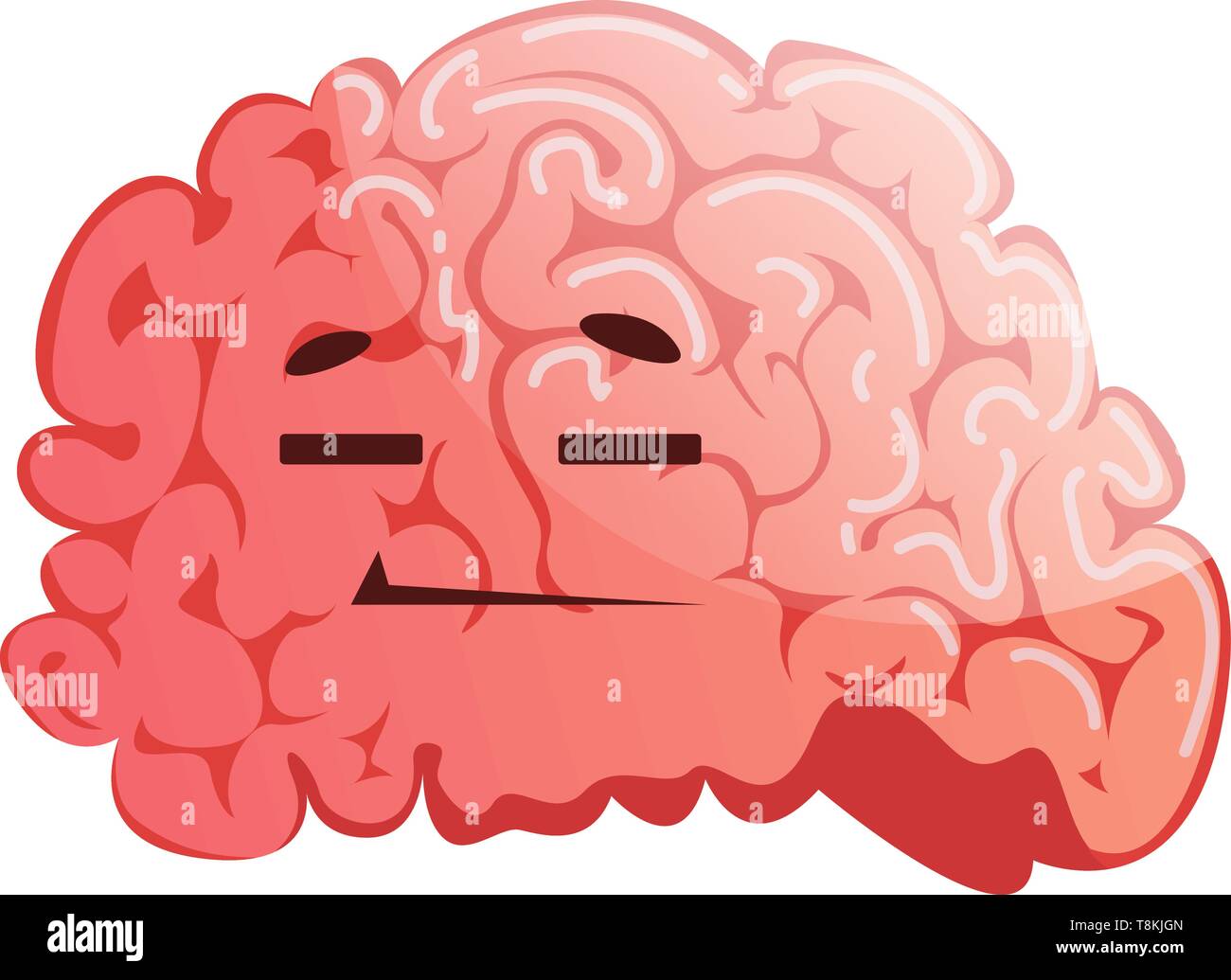 Brain is resting, illustration, vector on white background Stock Vector ...