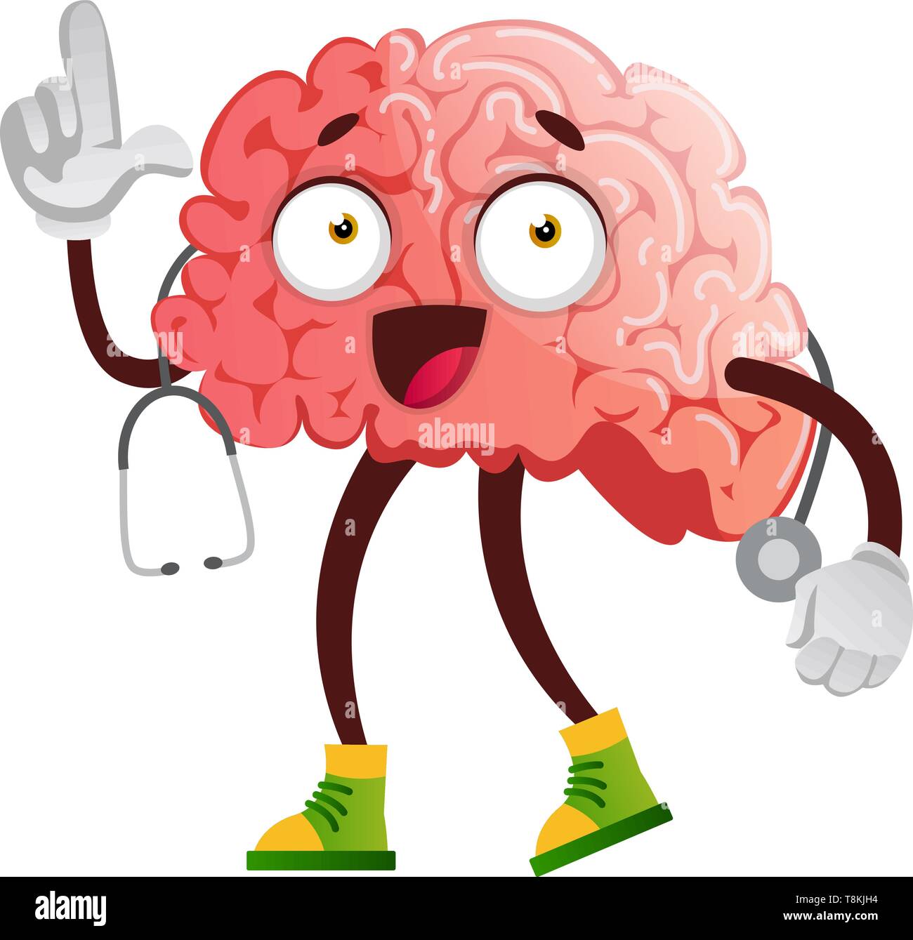 Brain is a doctor, illustration, vector on white background Stock ...