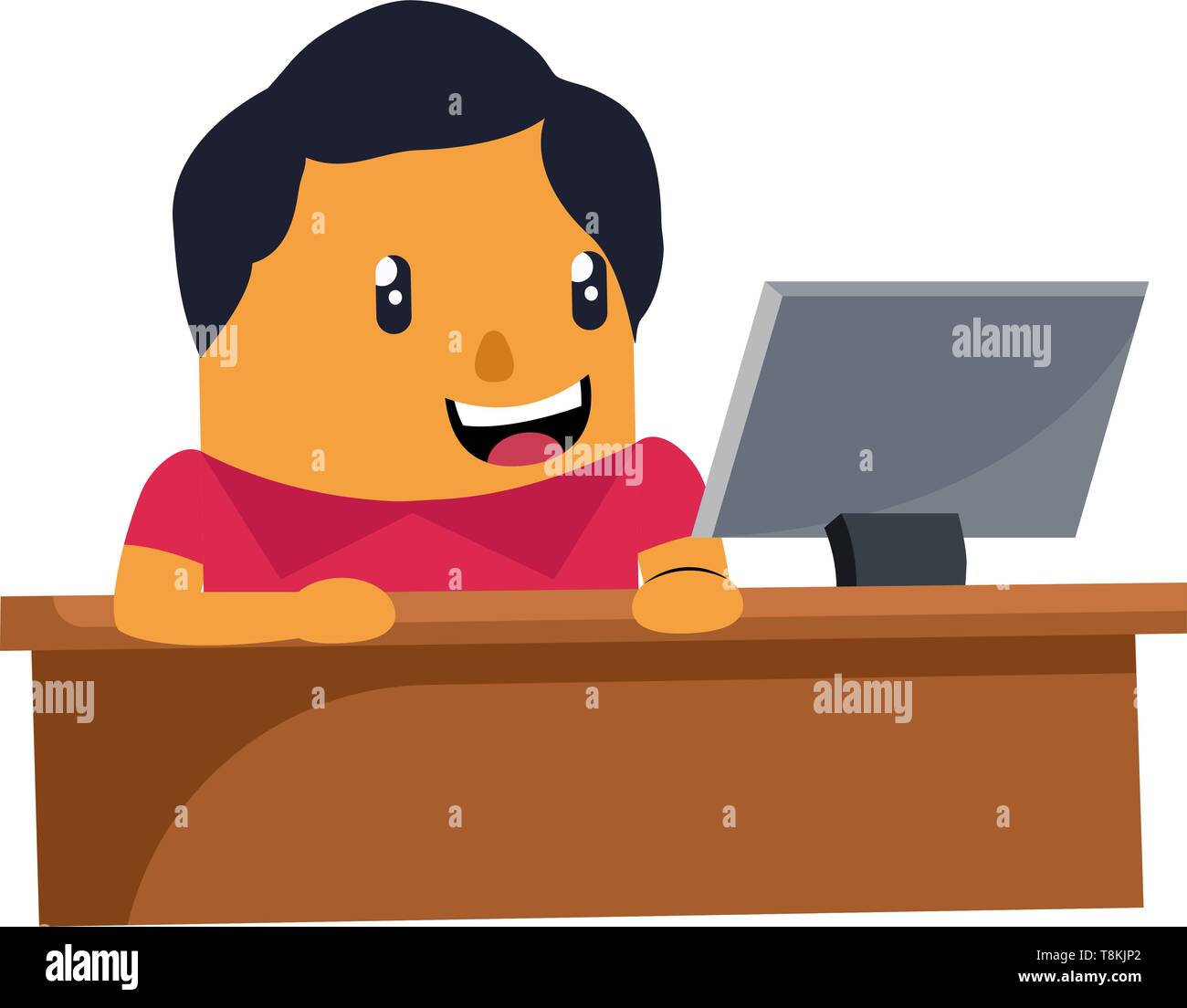 Working on computer and standing Stock Vector Images - Alamy