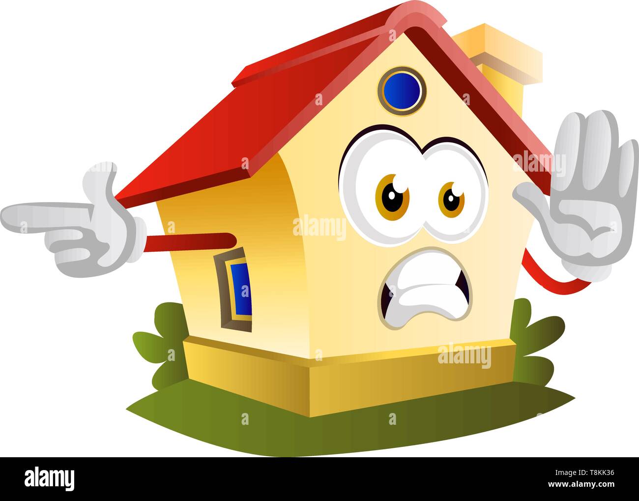 House is showing direction, illustration, vector on white background ...