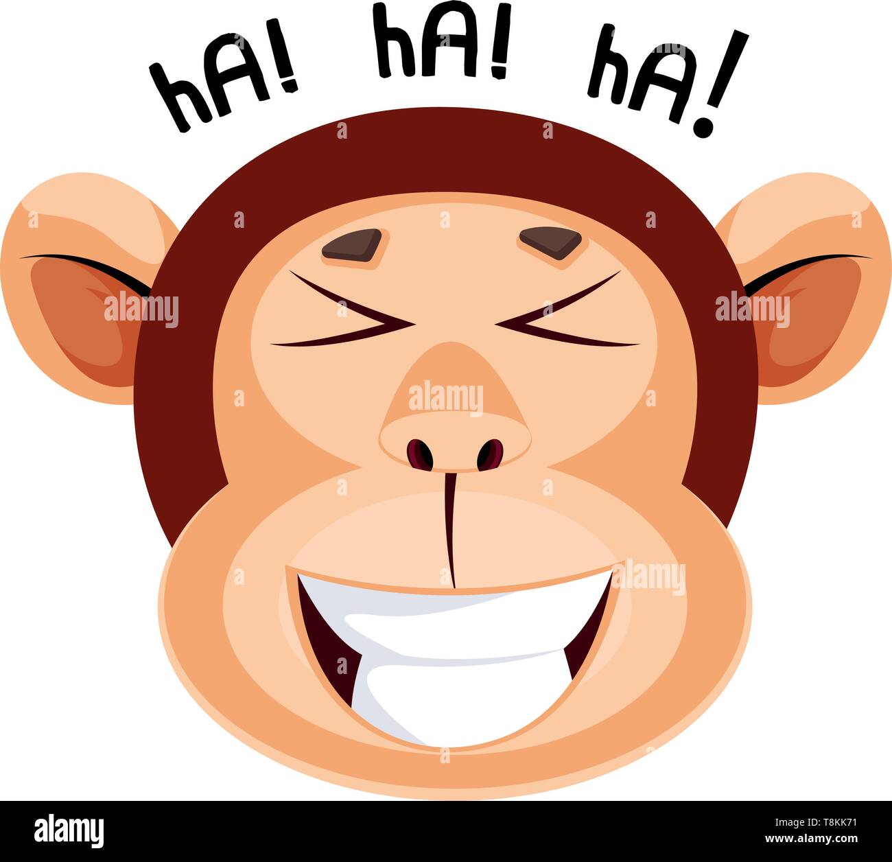 Cartoon illustration laughing happy monkey hi-res stock photography and ...