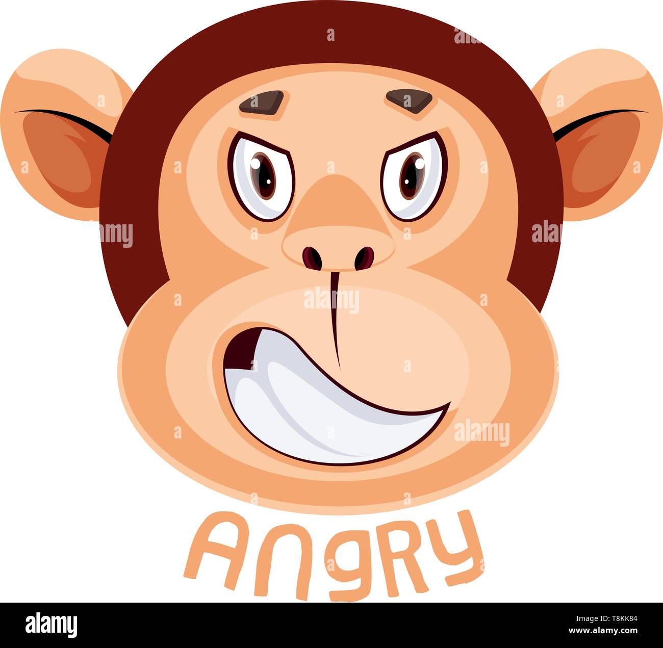 Cartoon Angry Monkey Face