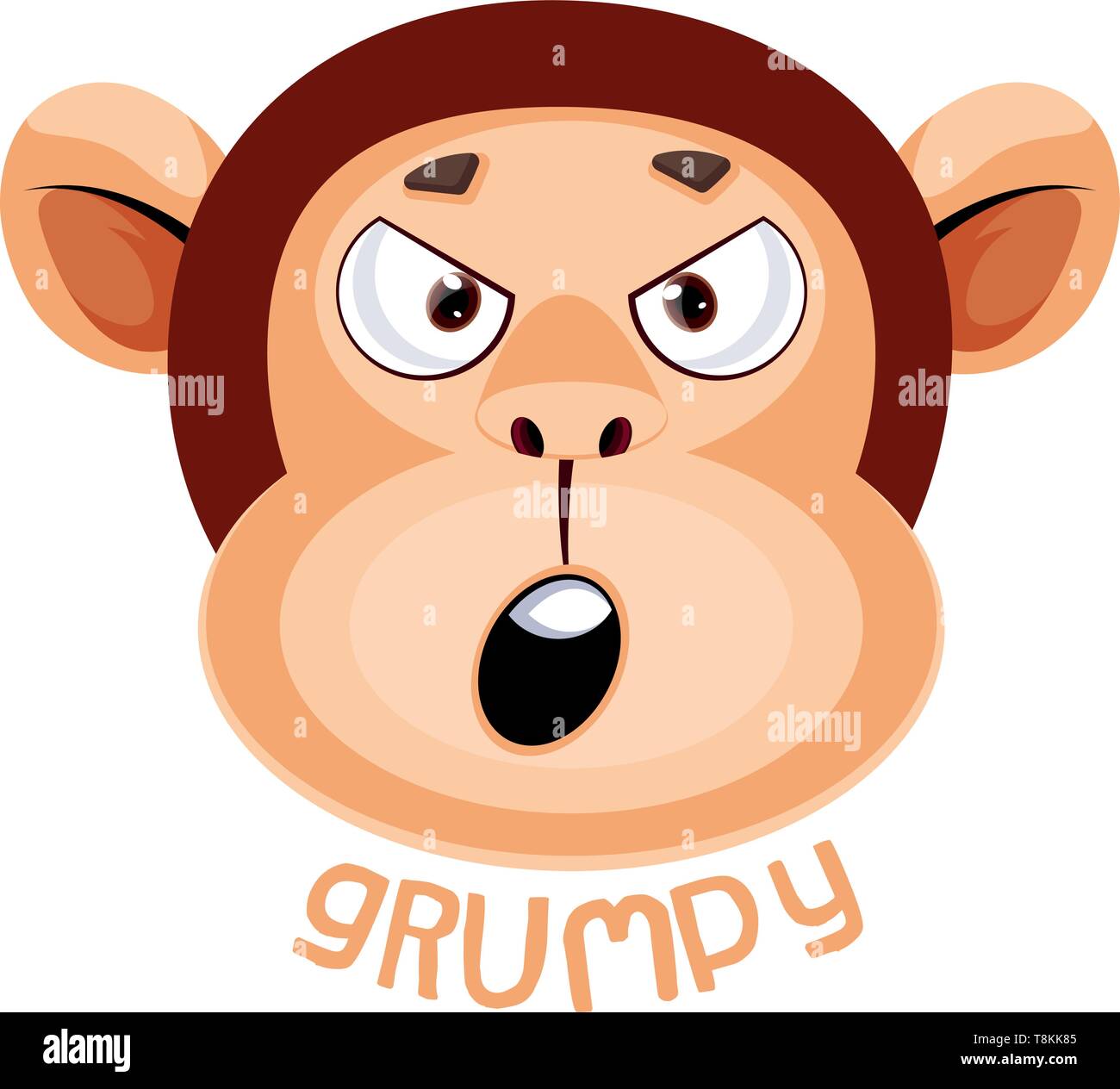 Grumpy monkey logo Stock Vector Images - Alamy