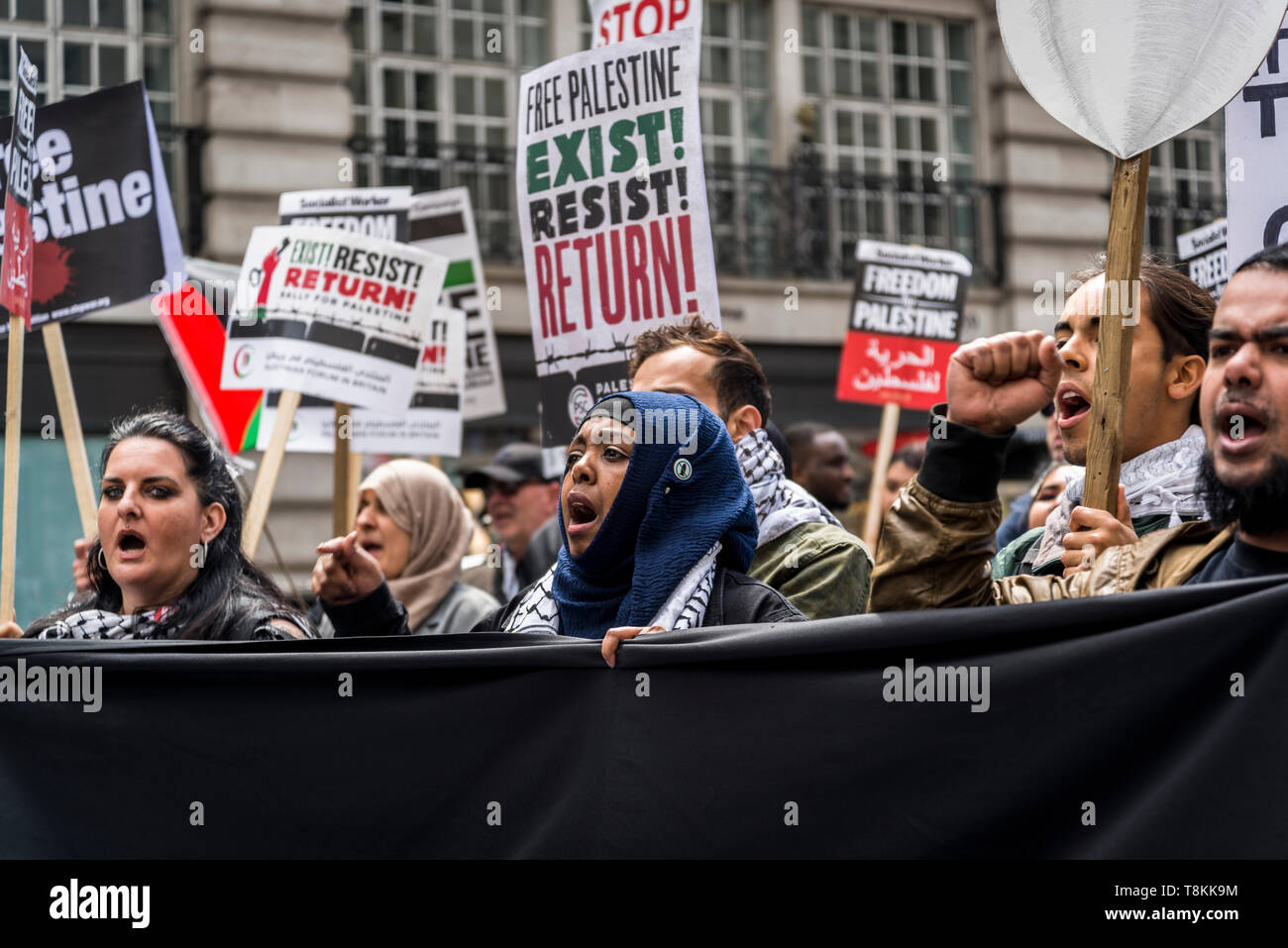 National Demonstration for Palestine, Young Black Muslim woman behind ...