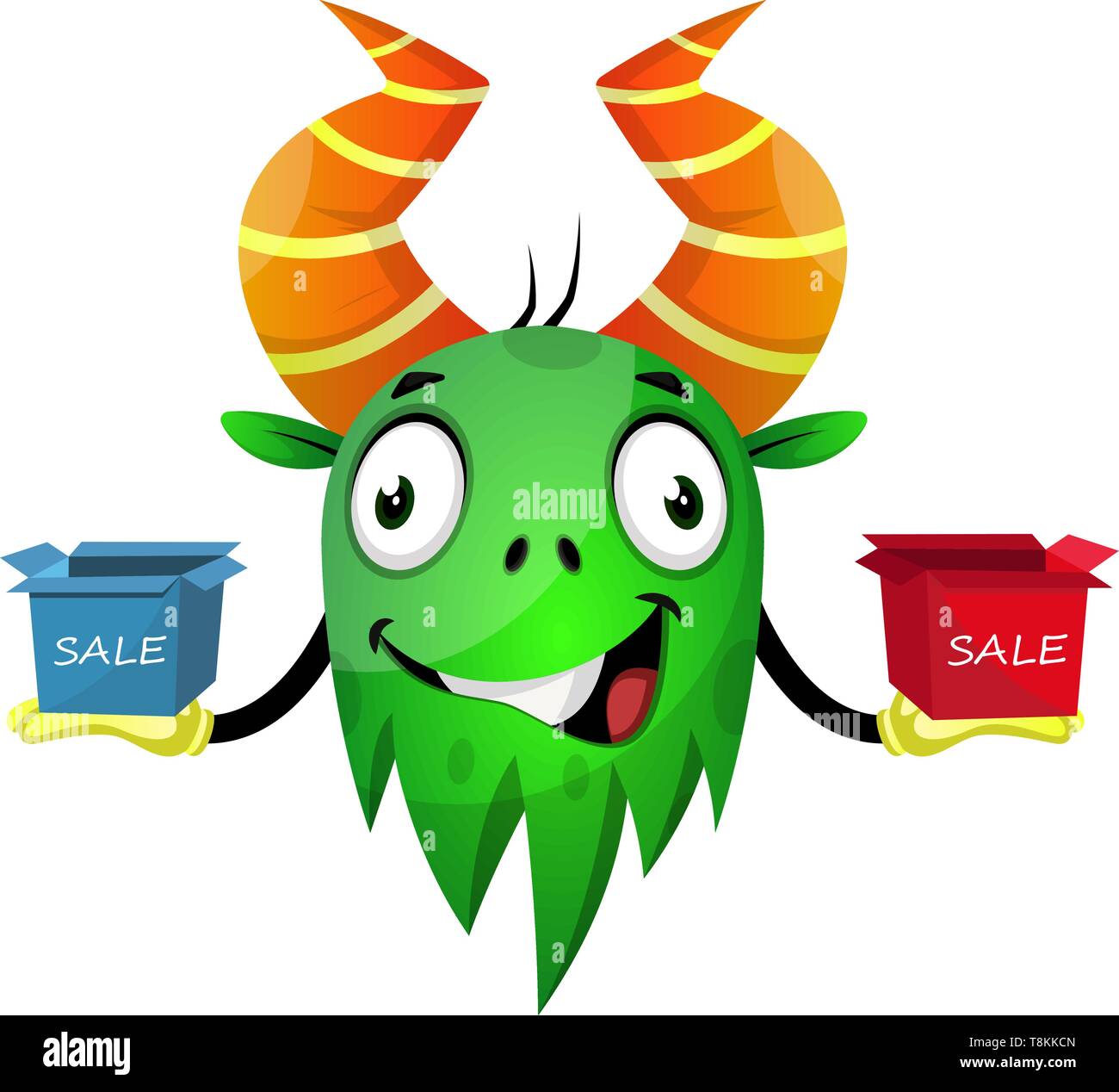 Monster on sale, illustration, vector on white background Stock Vector ...