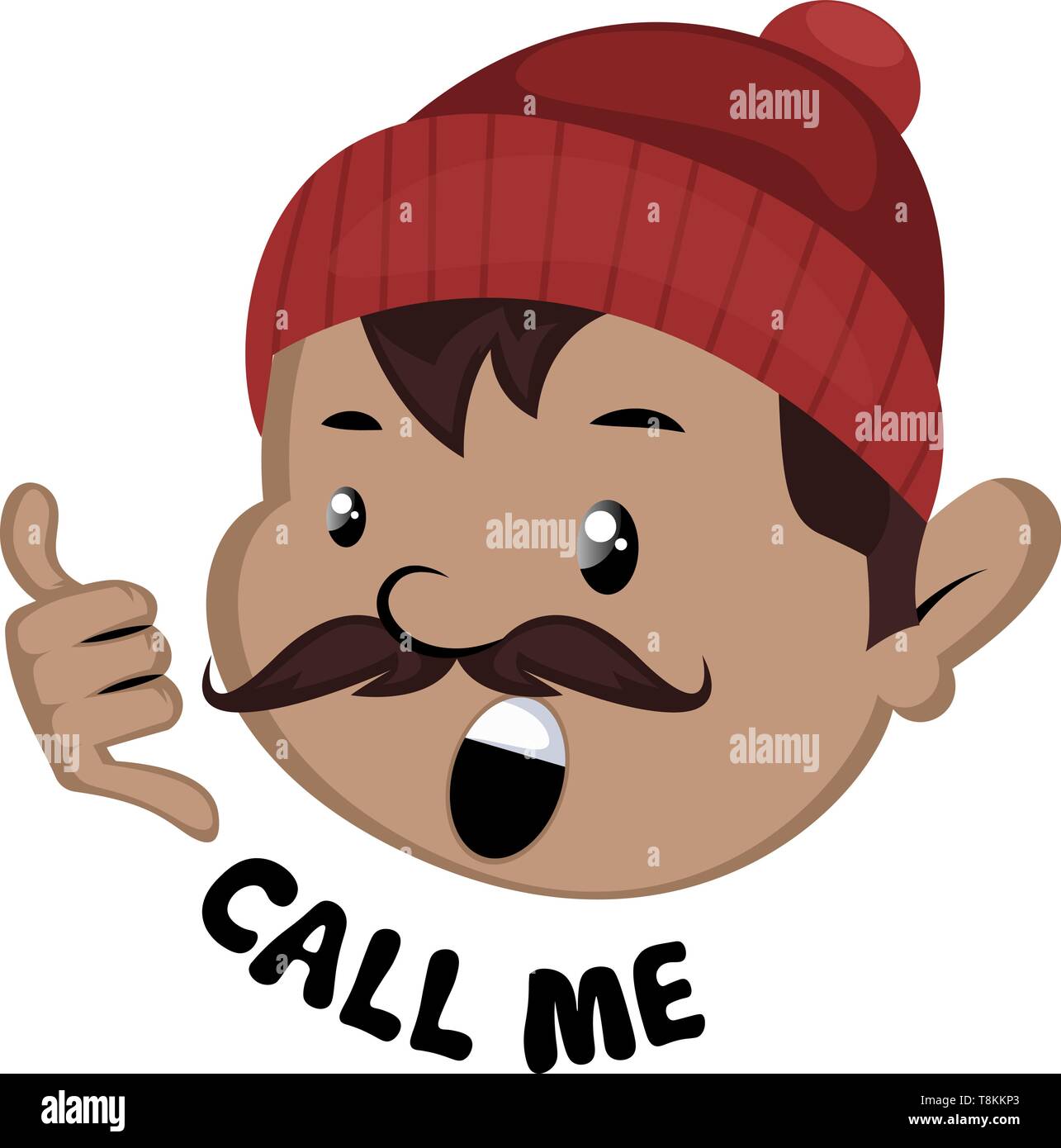 Man is feeling upset, illustration, vector on white background Stock ...