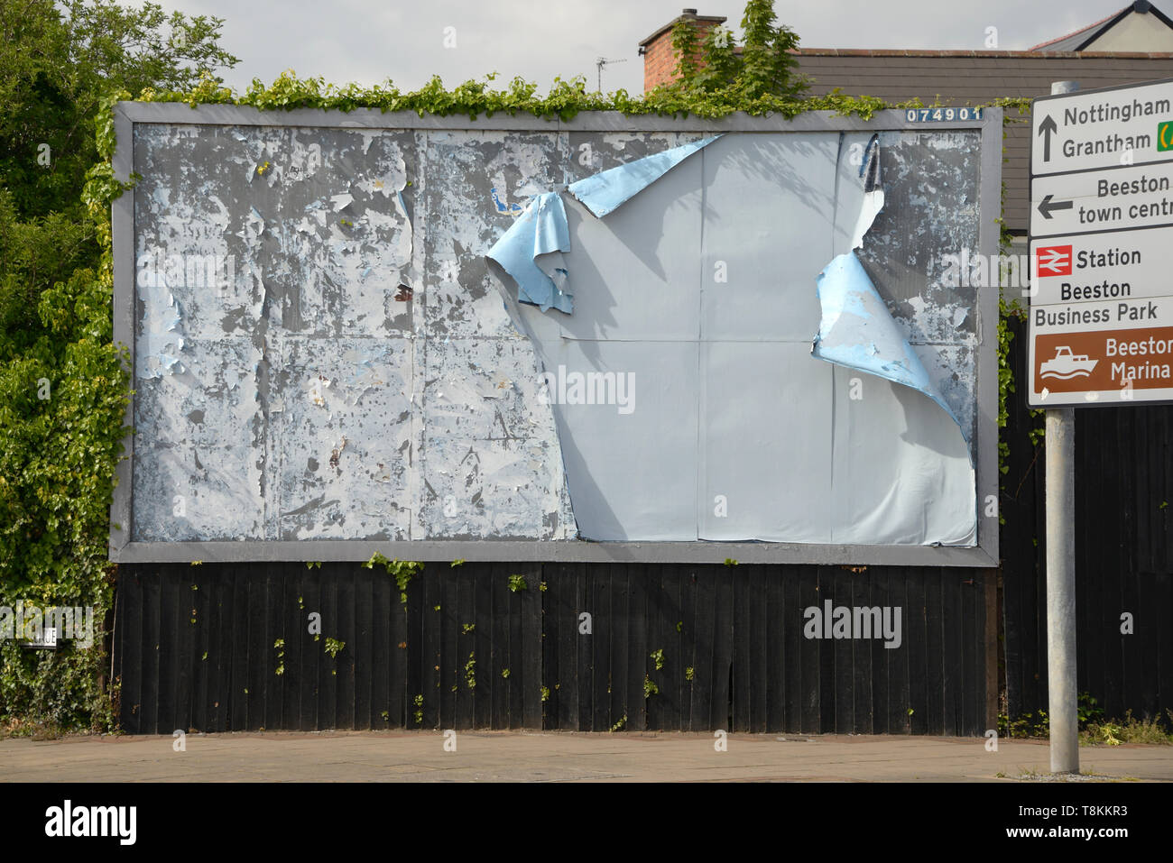 Empty peeling billboards, Beeston, Nottingham Stock Photo - Alamy