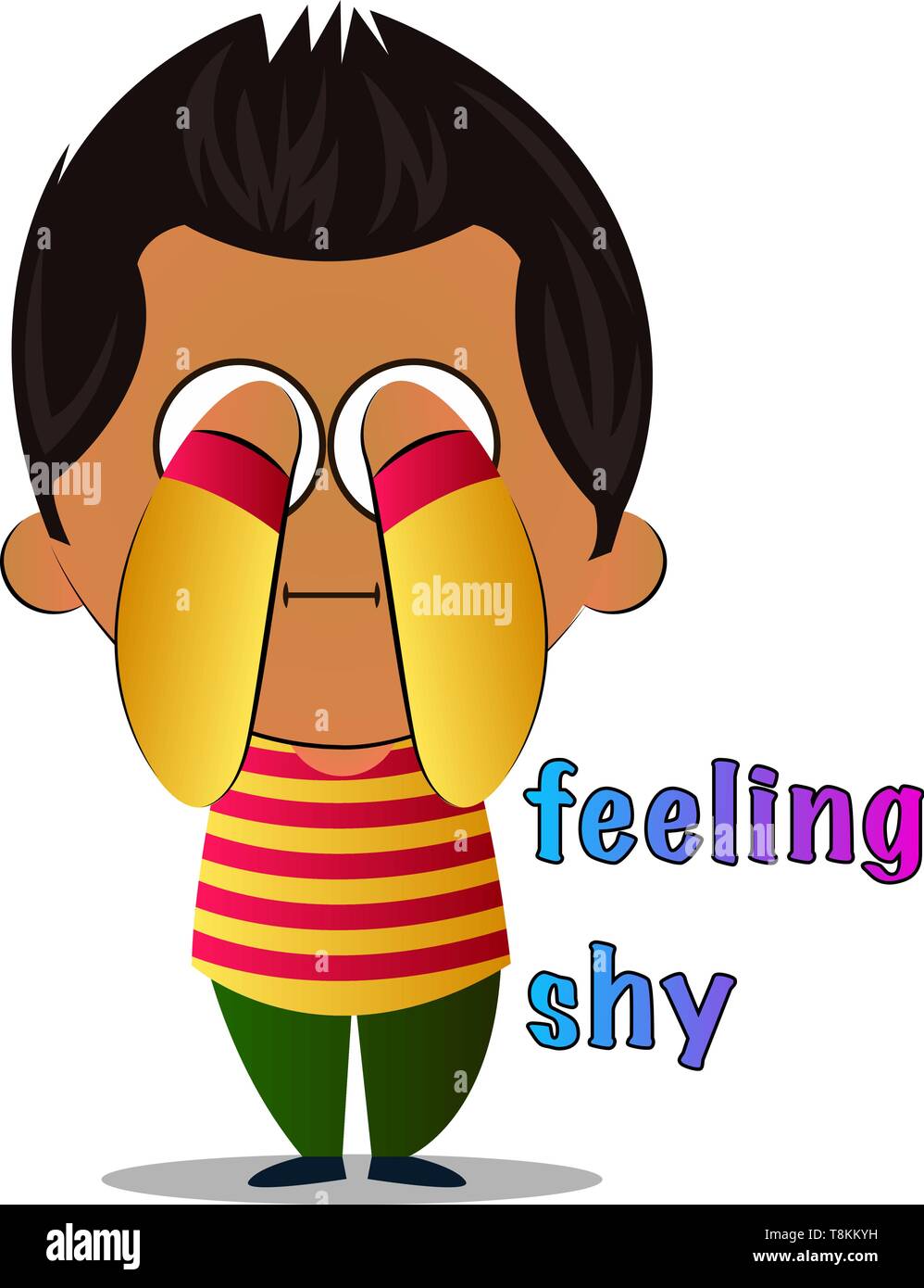 Embarrassed child illustration hi-res stock photography and images - Alamy