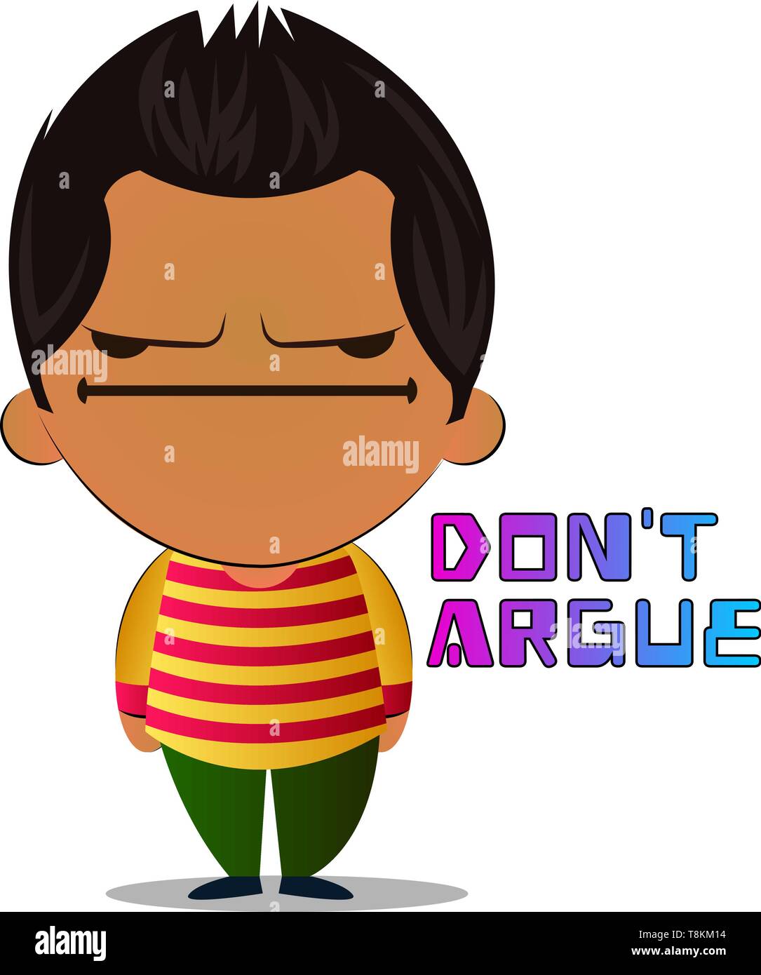 Dont argue Stock Vector Images - Alamy