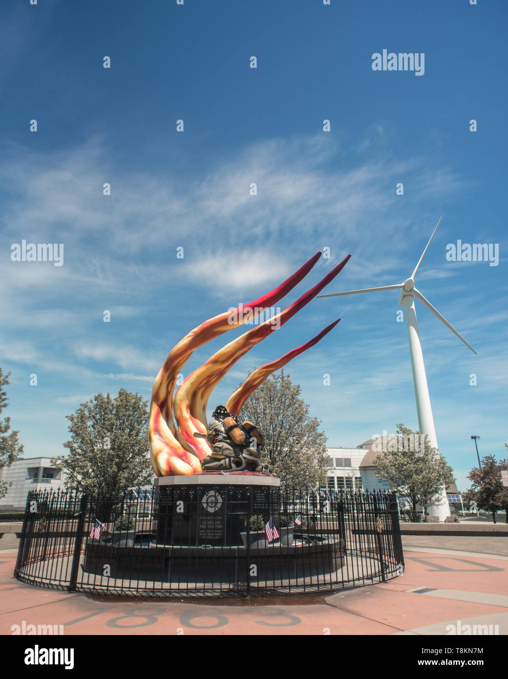 Fire Fighters Memorial Cleveland Ohio Stock Photo - Alamy