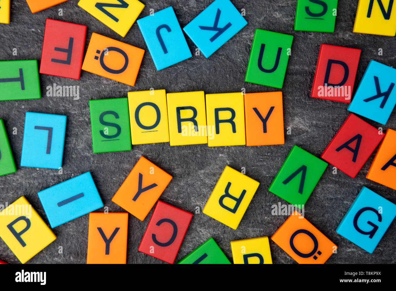 Sorry concept writing hi-res stock photography and images - Alamy