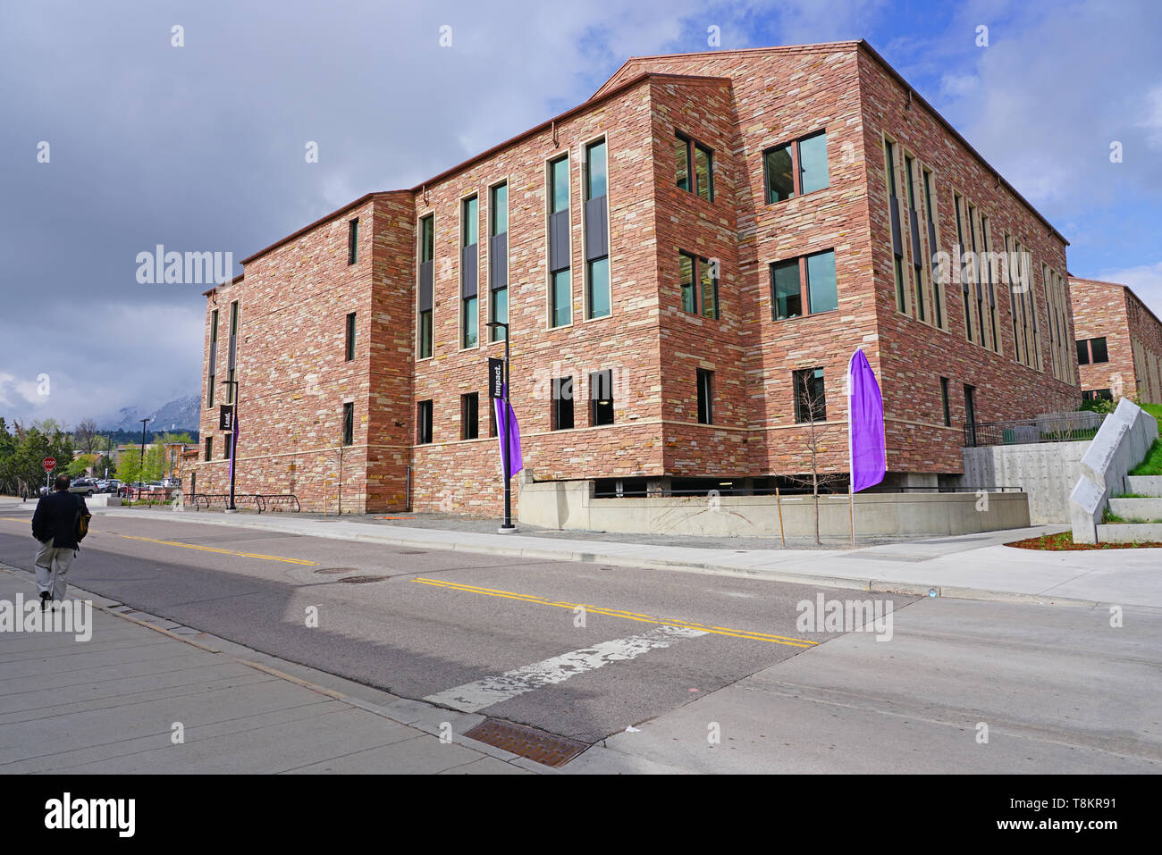 BOULDER, CO -10 MAY 2019- View of the college campus of the University ...