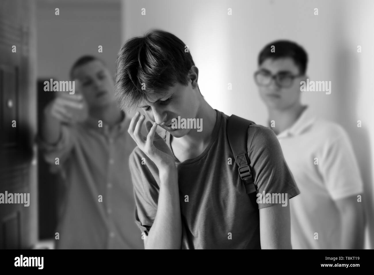 Bullying school Black and White Stock Photos & Images - Alamy