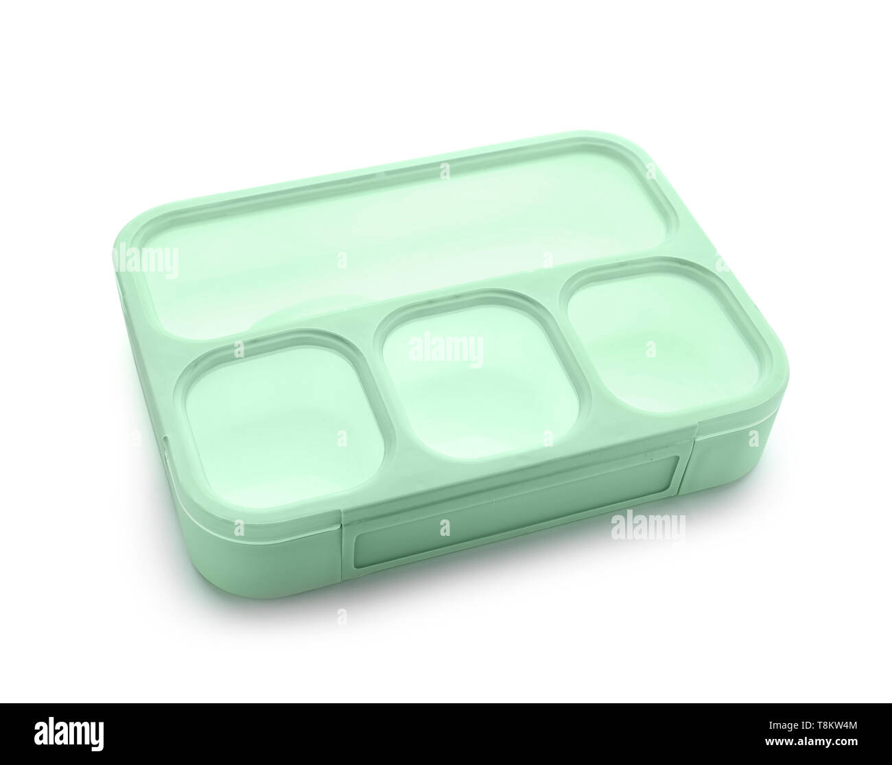 Empty lunch box on white background Stock Photo - Alamy
