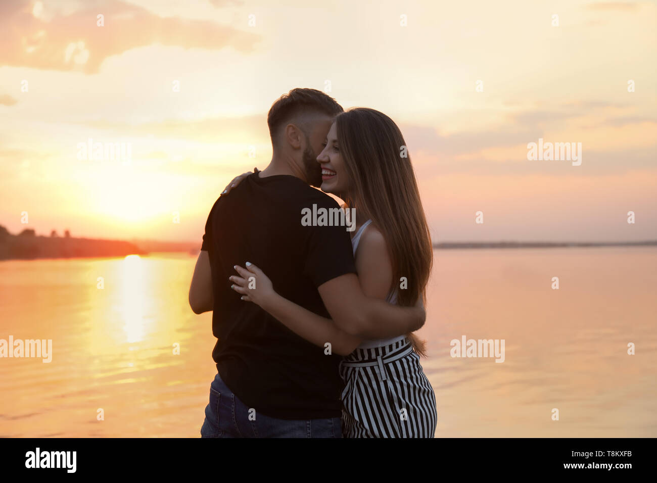 Loving couple hugging dancing hi-res stock photography and images - Alamy