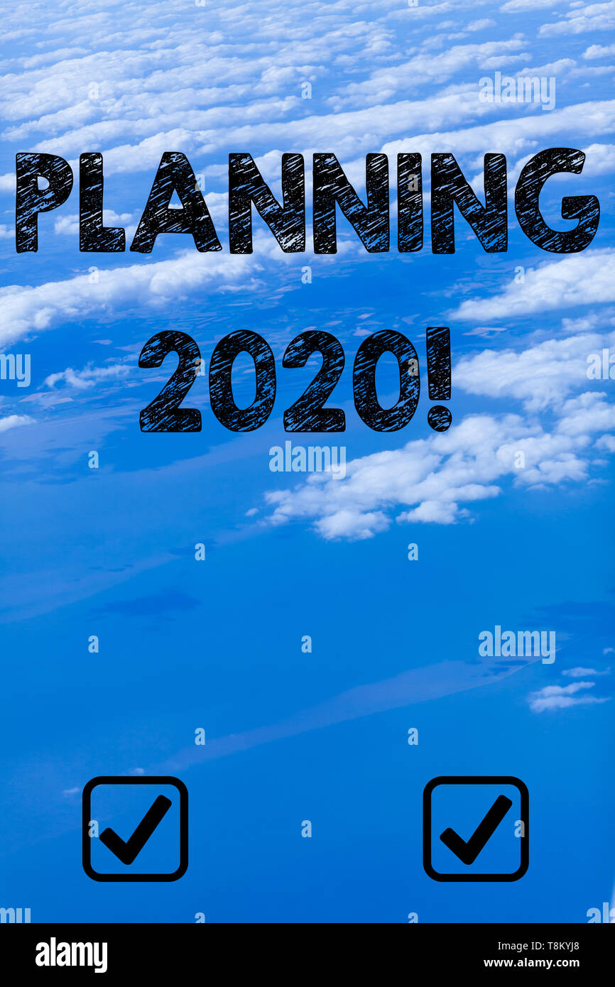 Handwriting text writing Planning 2020. Conceptual photo process of ...