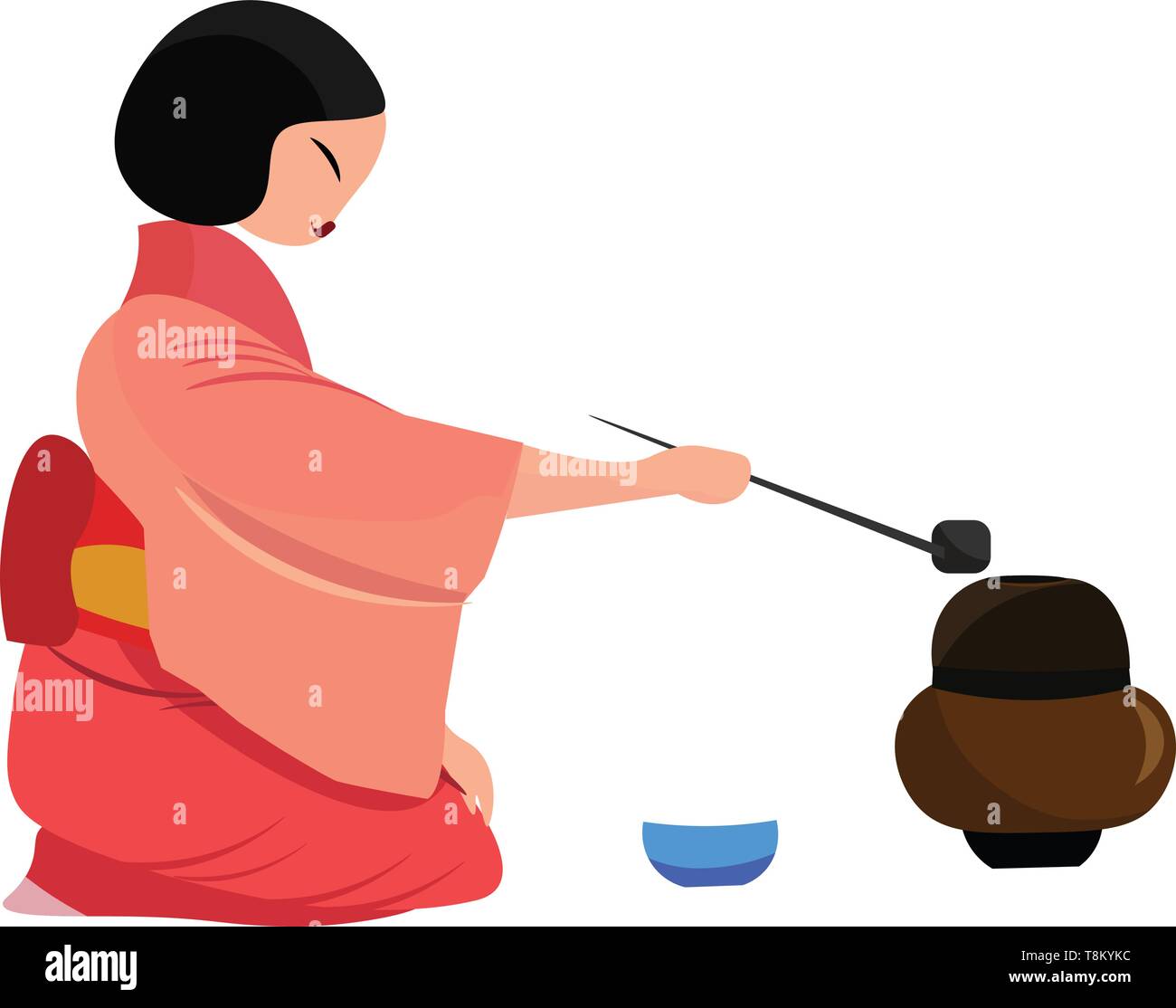 Japanese tea making Stock Vector Images - Alamy
