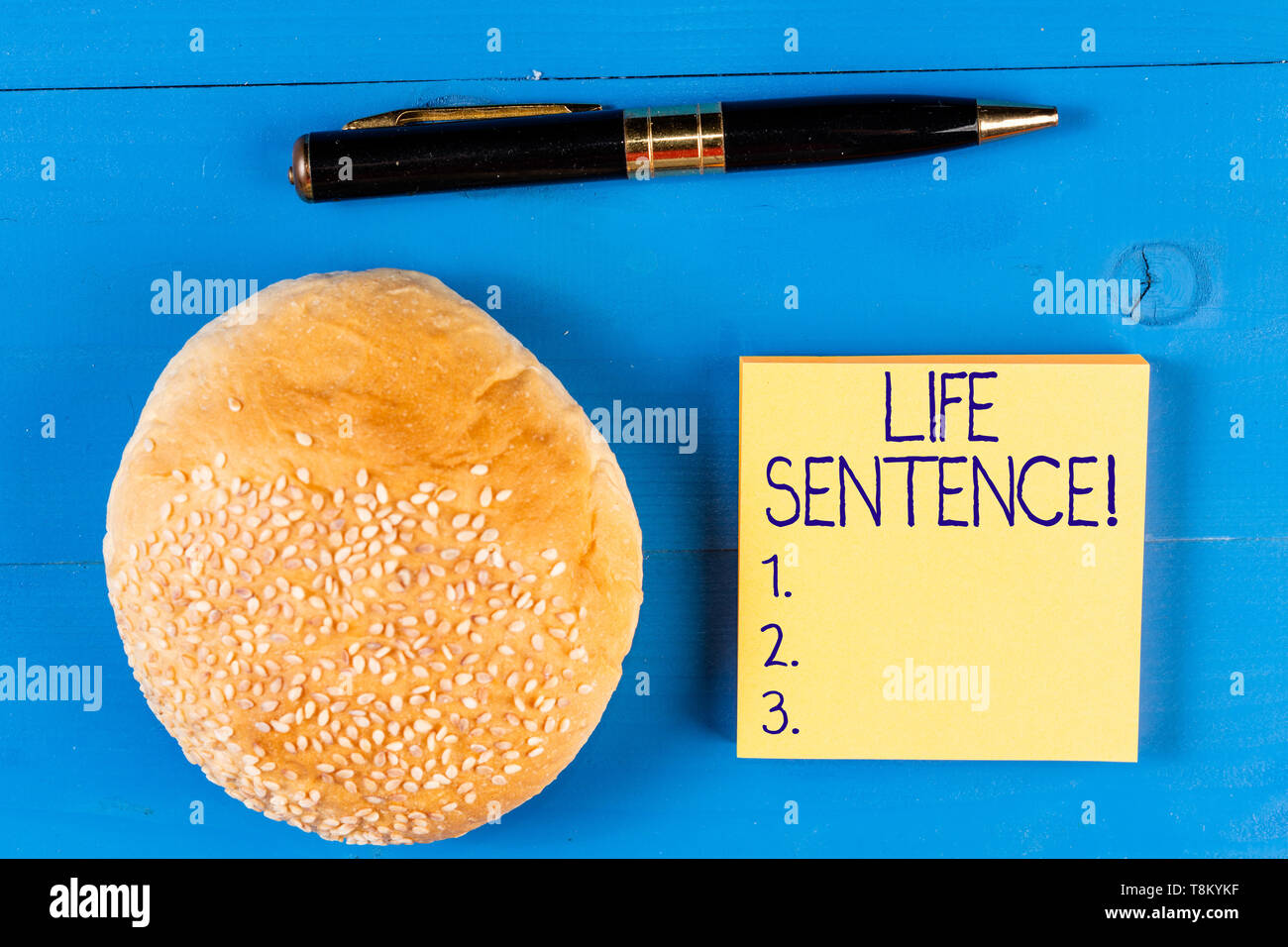 Handwriting text Life Sentence. Conceptual photo the punishment of ...