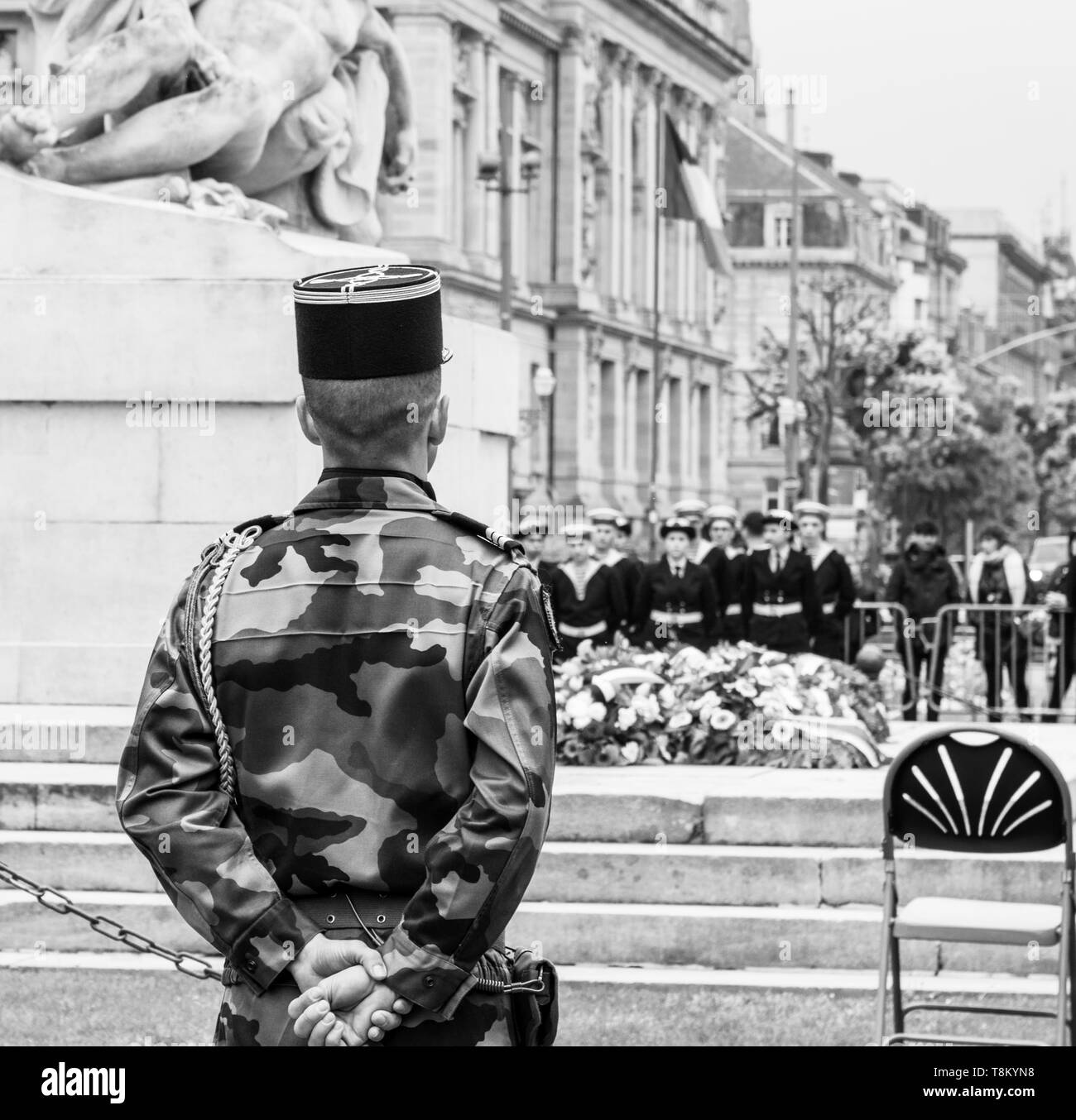 STRASBOURG, FRANCE - MAY 8, 2017: Ceremony to mark Western allies World ...