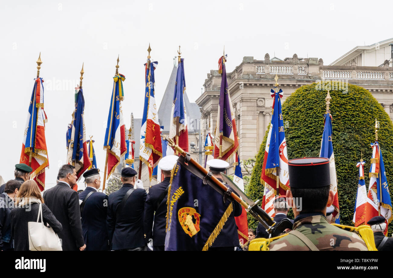 STRASBOURG, FRANCE - MAY 8, 2017: Ceremony to mark Western allies World ...