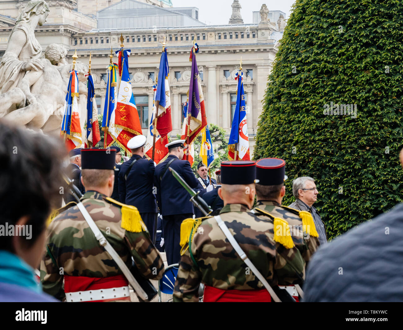 STRASBOURG, FRANCE - MAY 8, 2017: Ceremony to mark Western allies World ...