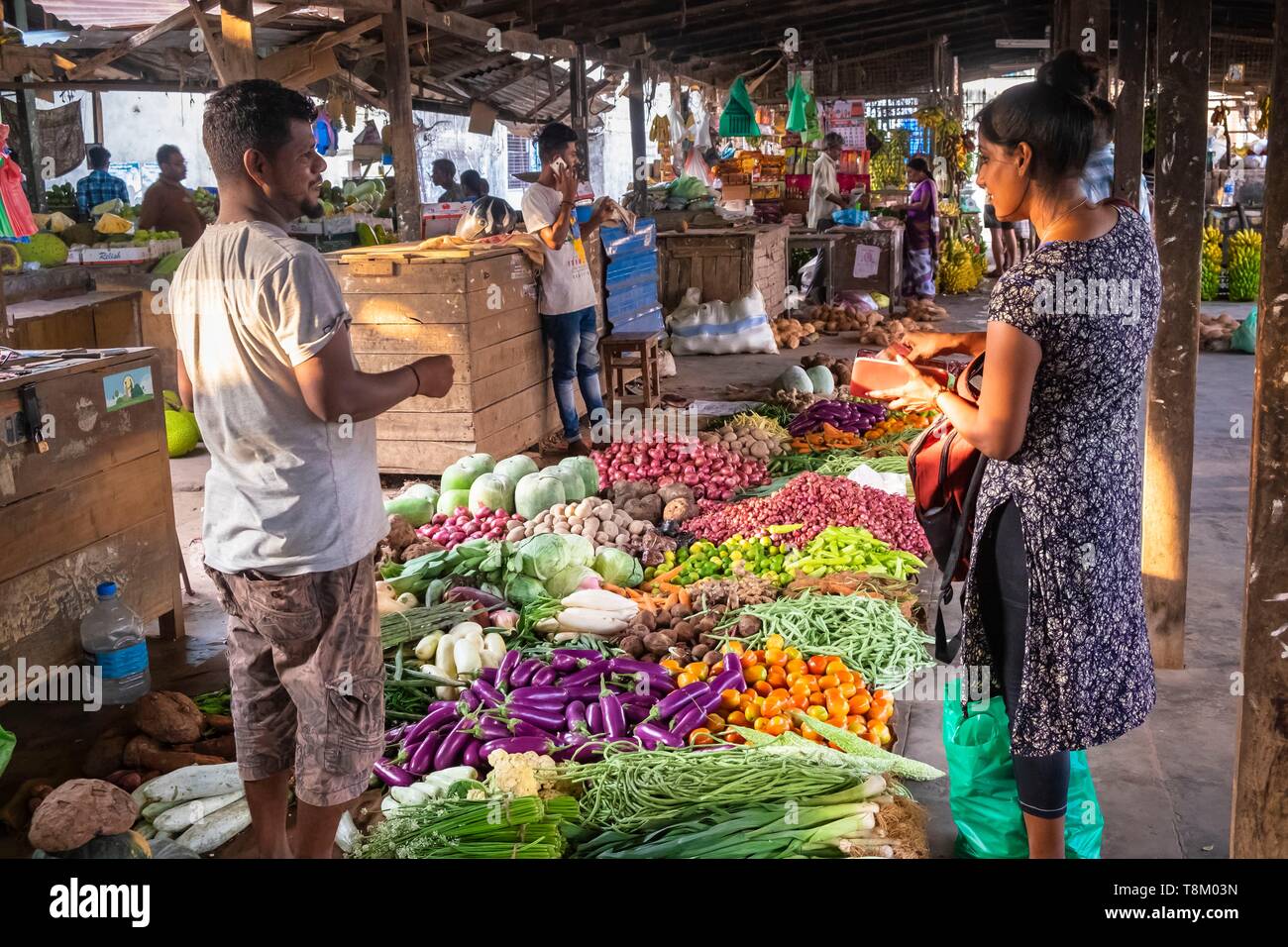 Sri Lanka, Northern province, Jaffna, Jaffna central market Stock Photo ...