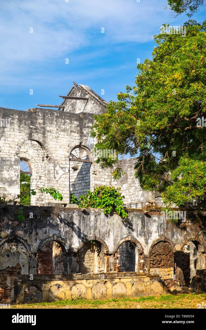 Sri Lanka, Northern province, Jaffna, Old park, ruins of Old Kachchery ...
