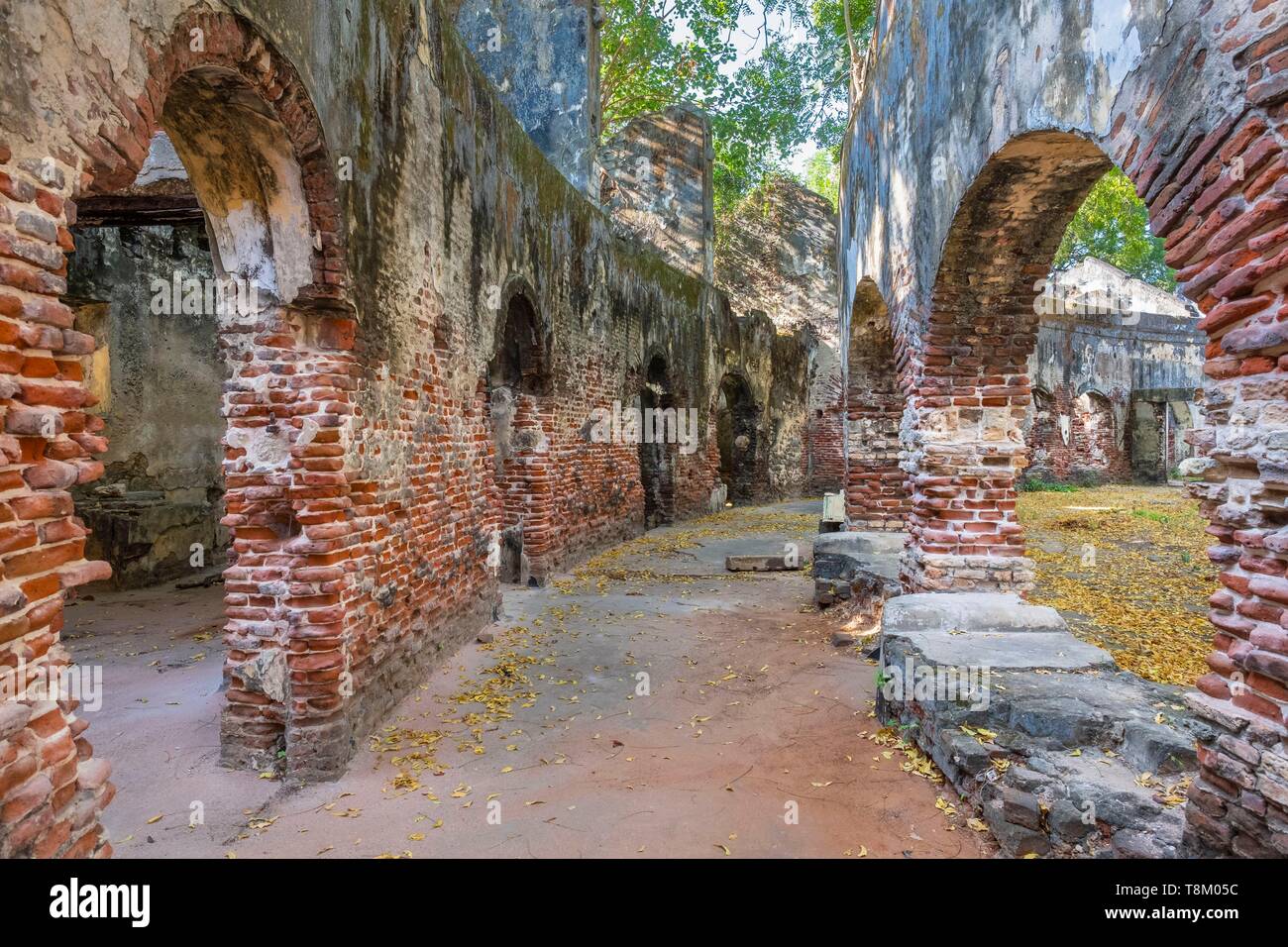 Sri Lanka, Northern province, Jaffna, Old park, ruins of Old Kachchery ...
