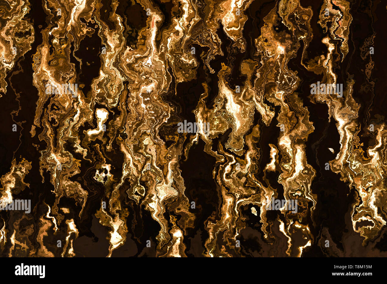 Liquid gold imitation design pattern. Real golden color abstract ...