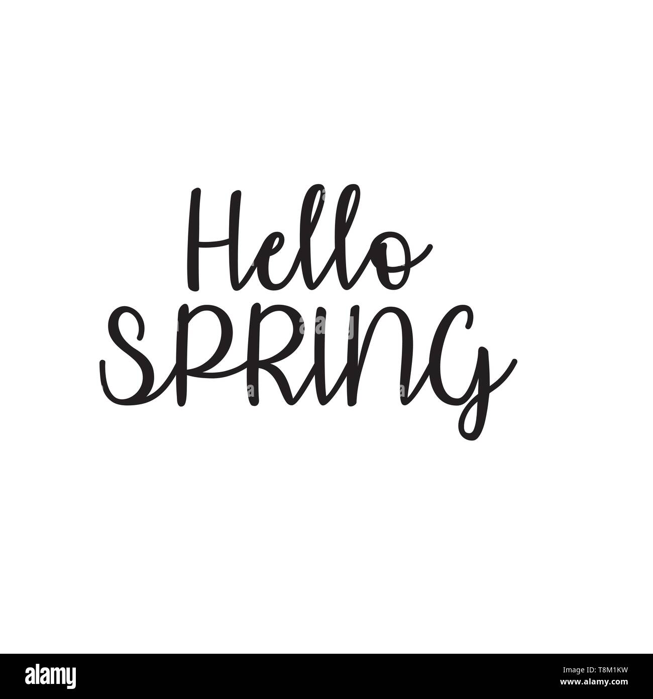Hello spring banner design vector illustration Stock Vector Image & Art ...