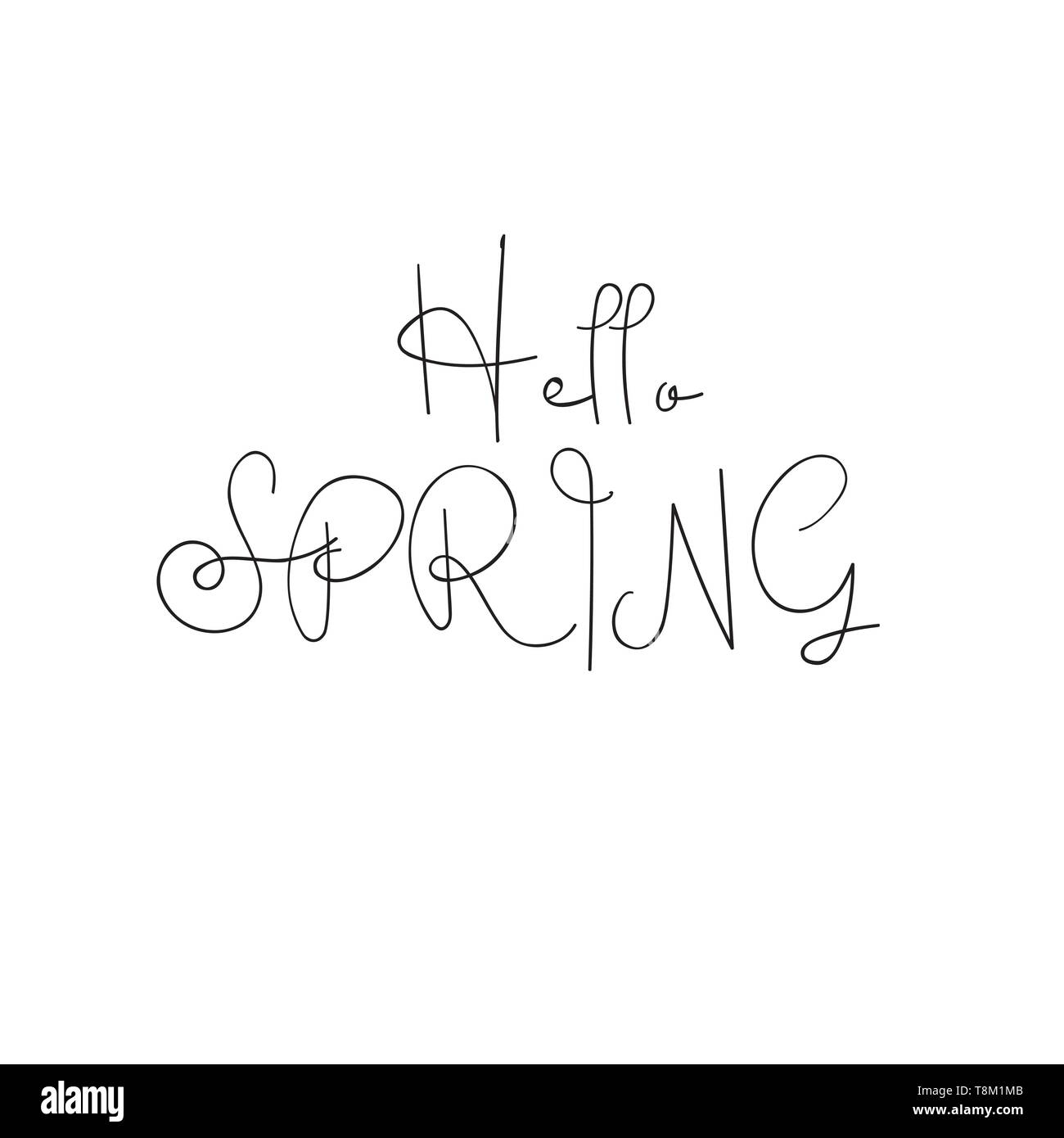 Hello spring banner design vector illustration Stock Vector Image & Art ...