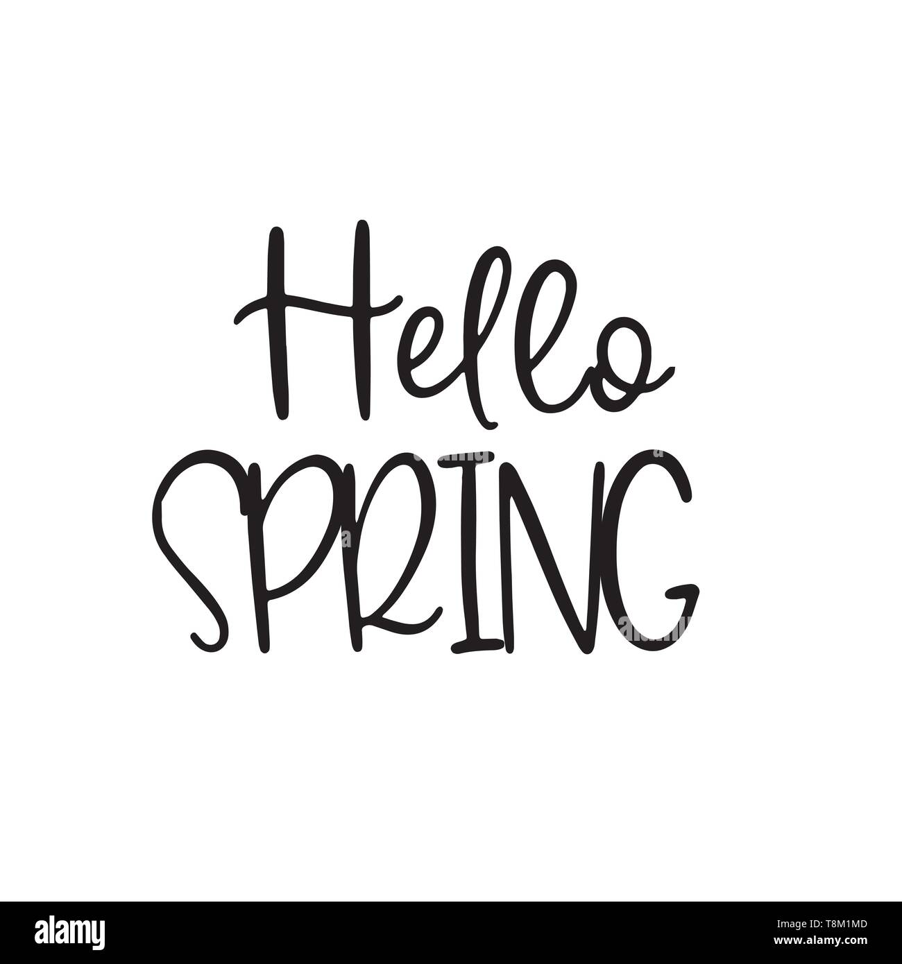Hello spring banner design vector illustration Stock Vector Image & Art ...