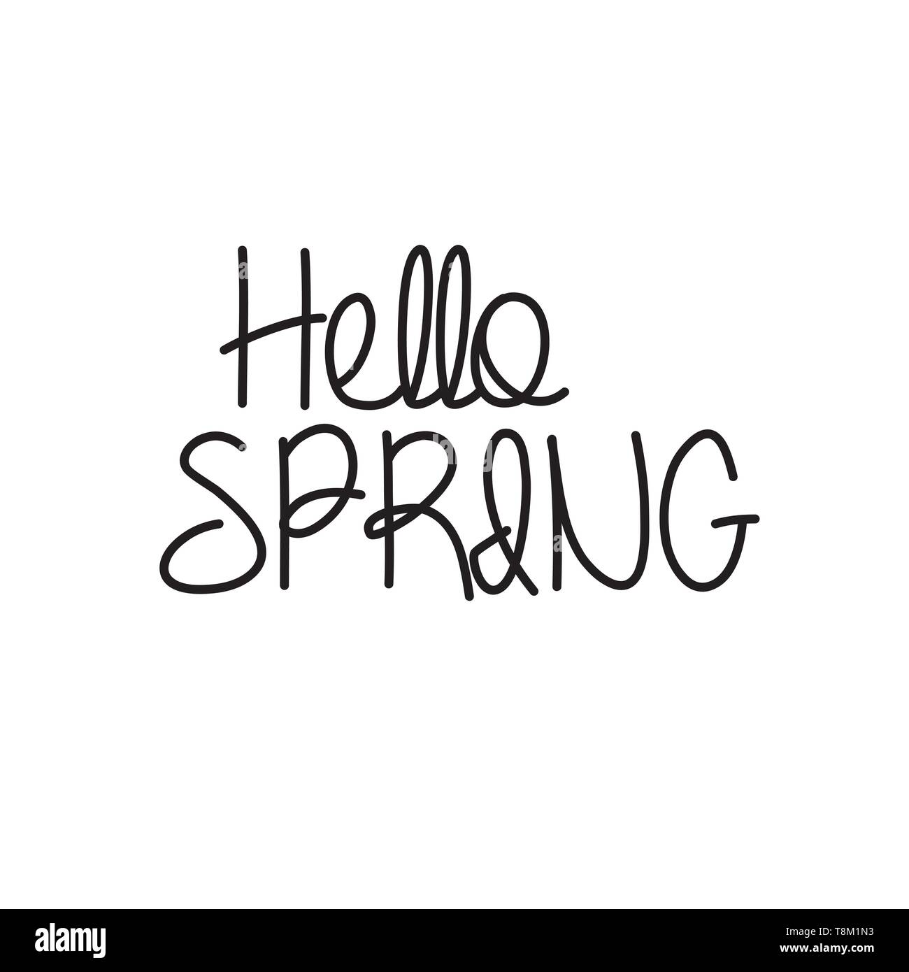 Hello spring banner design vector illustration Stock Vector Image & Art ...