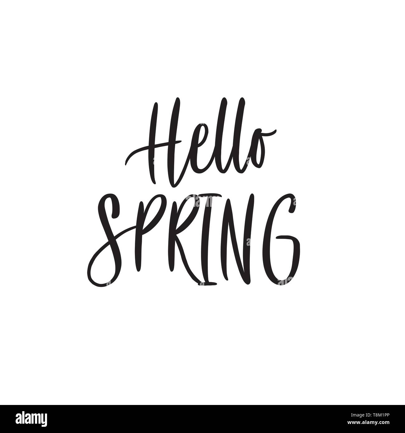 Hello spring banner design vector illustration Stock Vector Image & Art ...