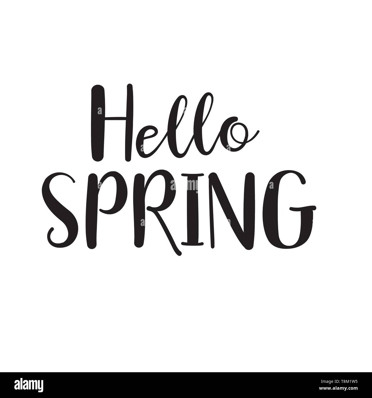 Hello spring banner design vector illustration Stock Vector Image & Art ...