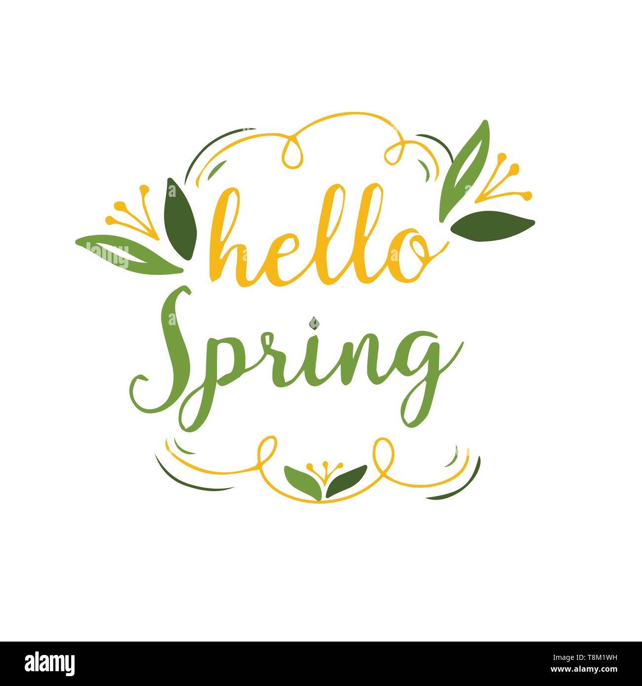 Hello spring banner design vector illustration Stock Vector Image & Art ...