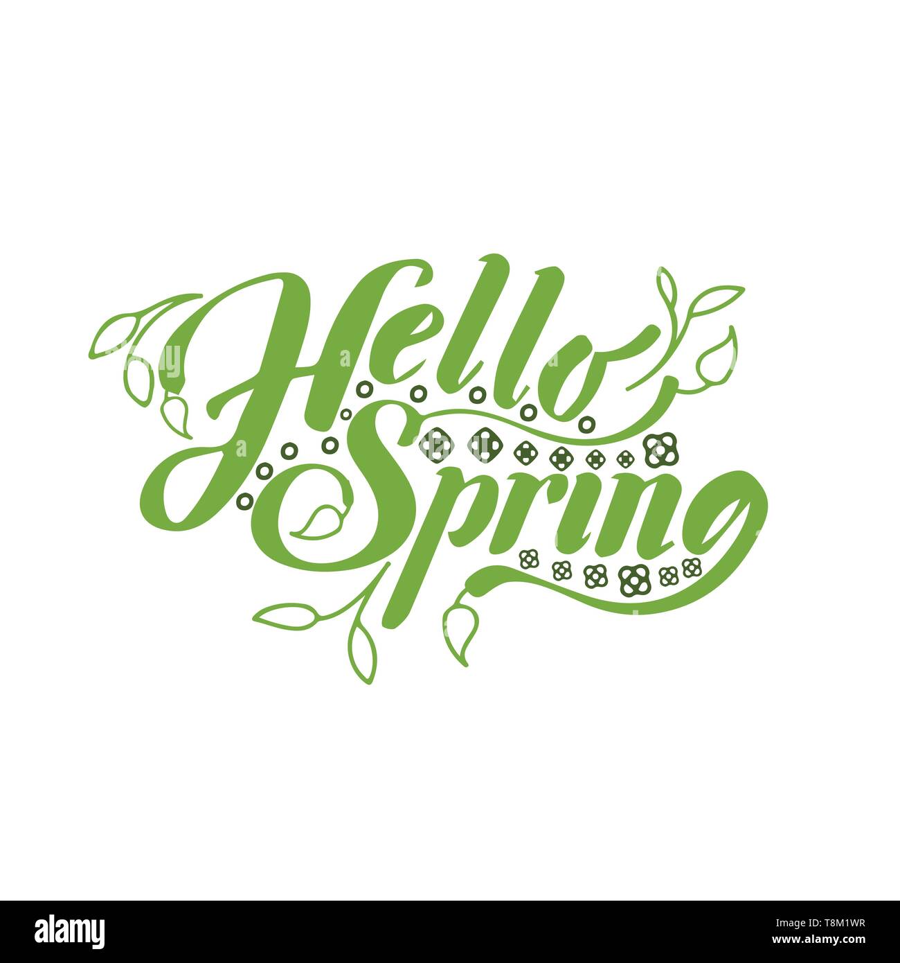 Hello spring banner design vector illustration Stock Vector Image & Art ...
